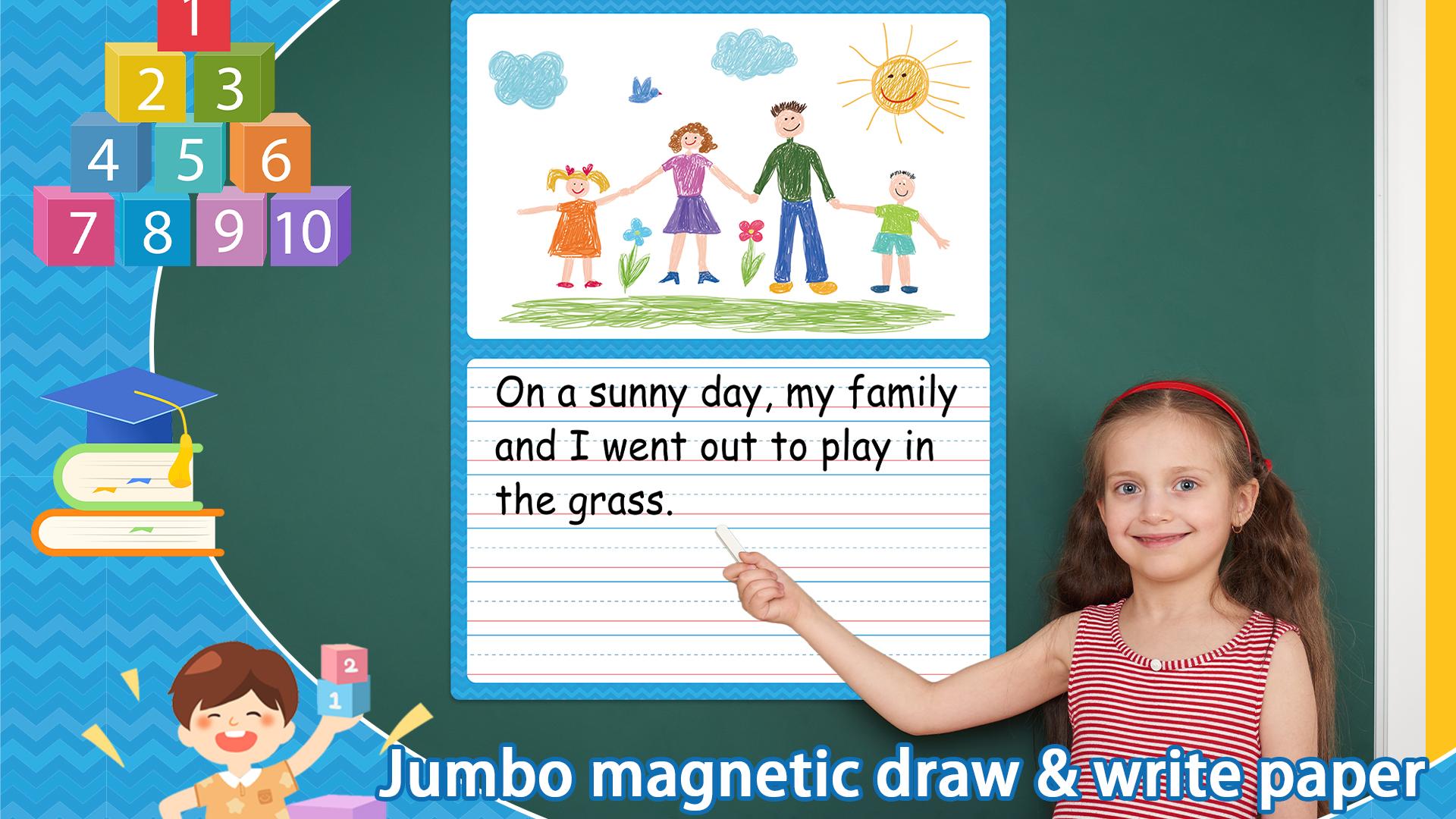 Sentence Strips Jumbo Magnetic Draw & Write Paper 21.5x17in Dry Erase ...
