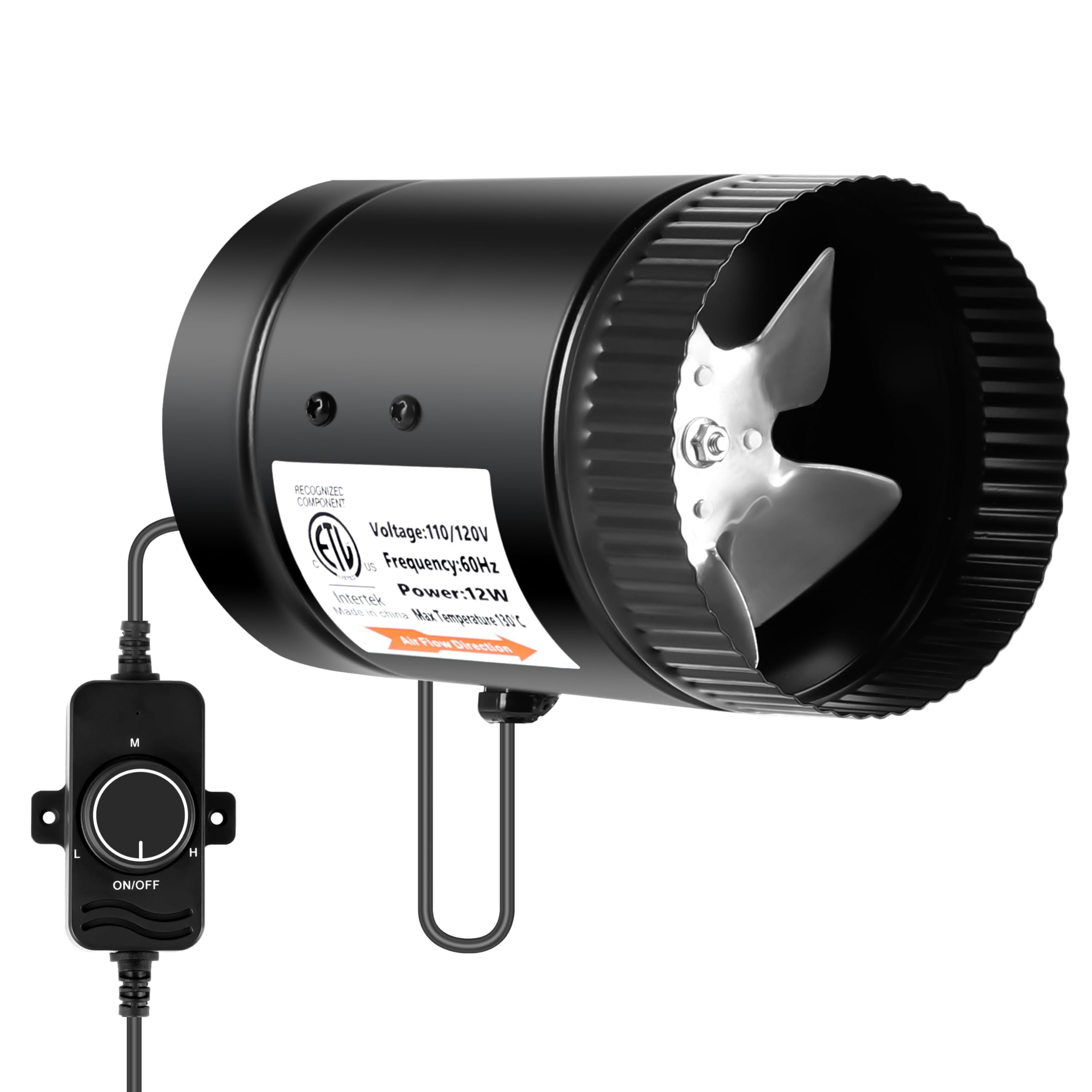 Amazon.com: Simple Deluxe 4" Inline Booster Duct Fan 106 CFM with Speed ...