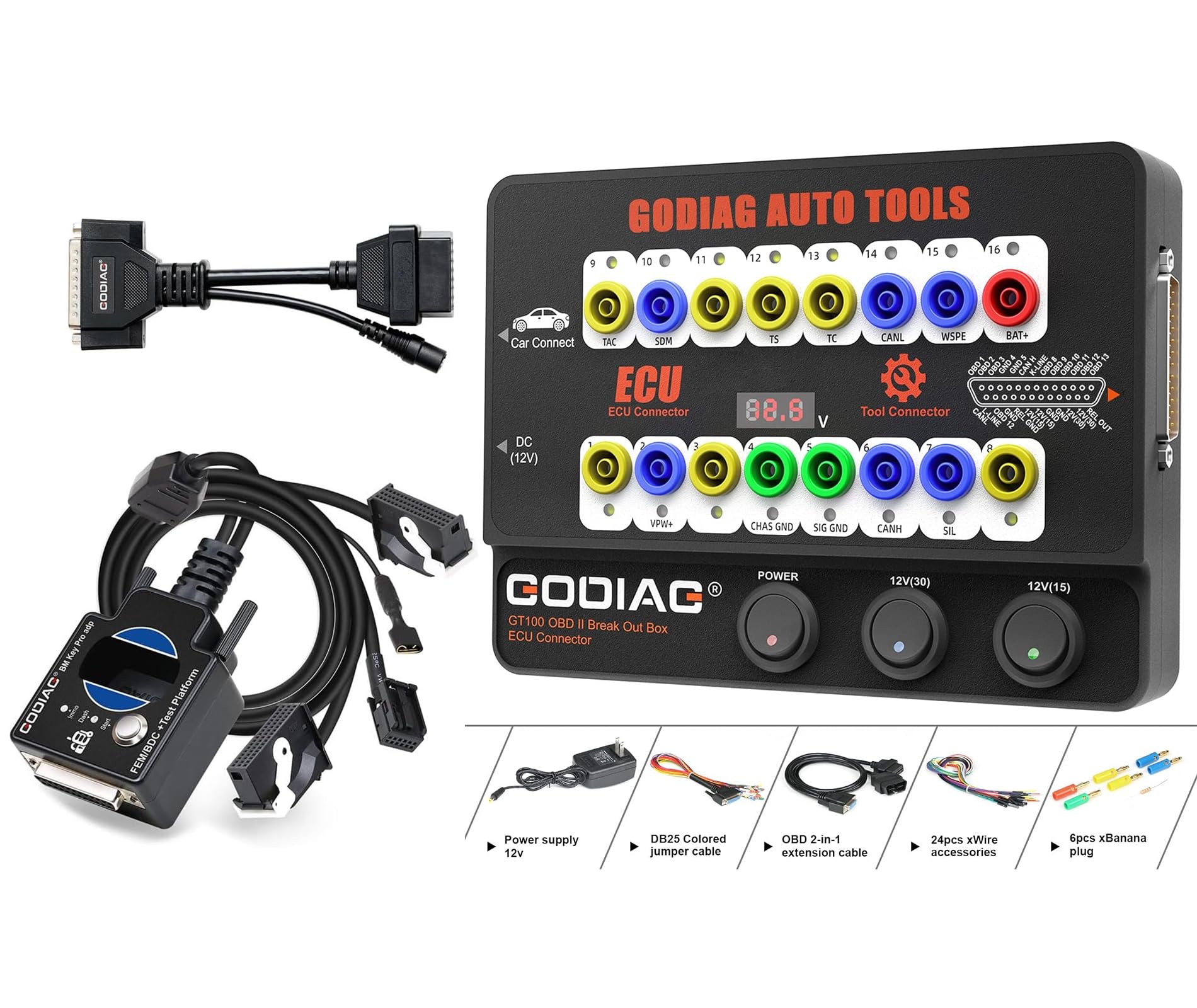 Amazon.com: GODIAG GT100 Automotive Tools OBD II Breakout Box & GODIAG ...