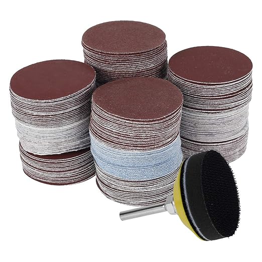 240pcs 2 inch Sanding Discs Pad Kit 60-3000 Grit Sandpaper with 1pc 1/4 ...