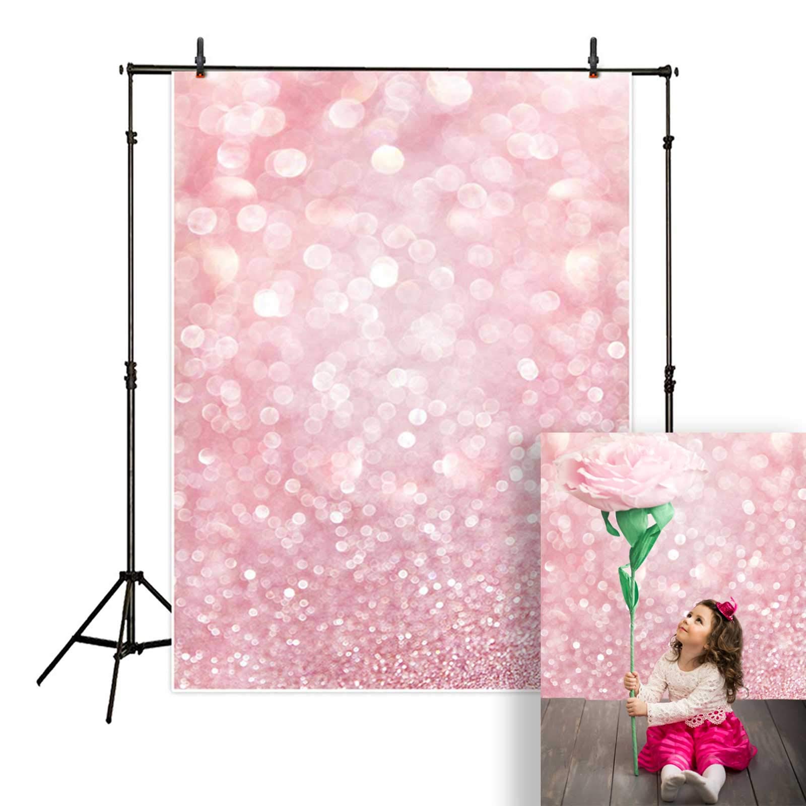 Buy Funnytree 6X8FT Wrinkle Free Soft Fabric Blush Pink Bokeh ...