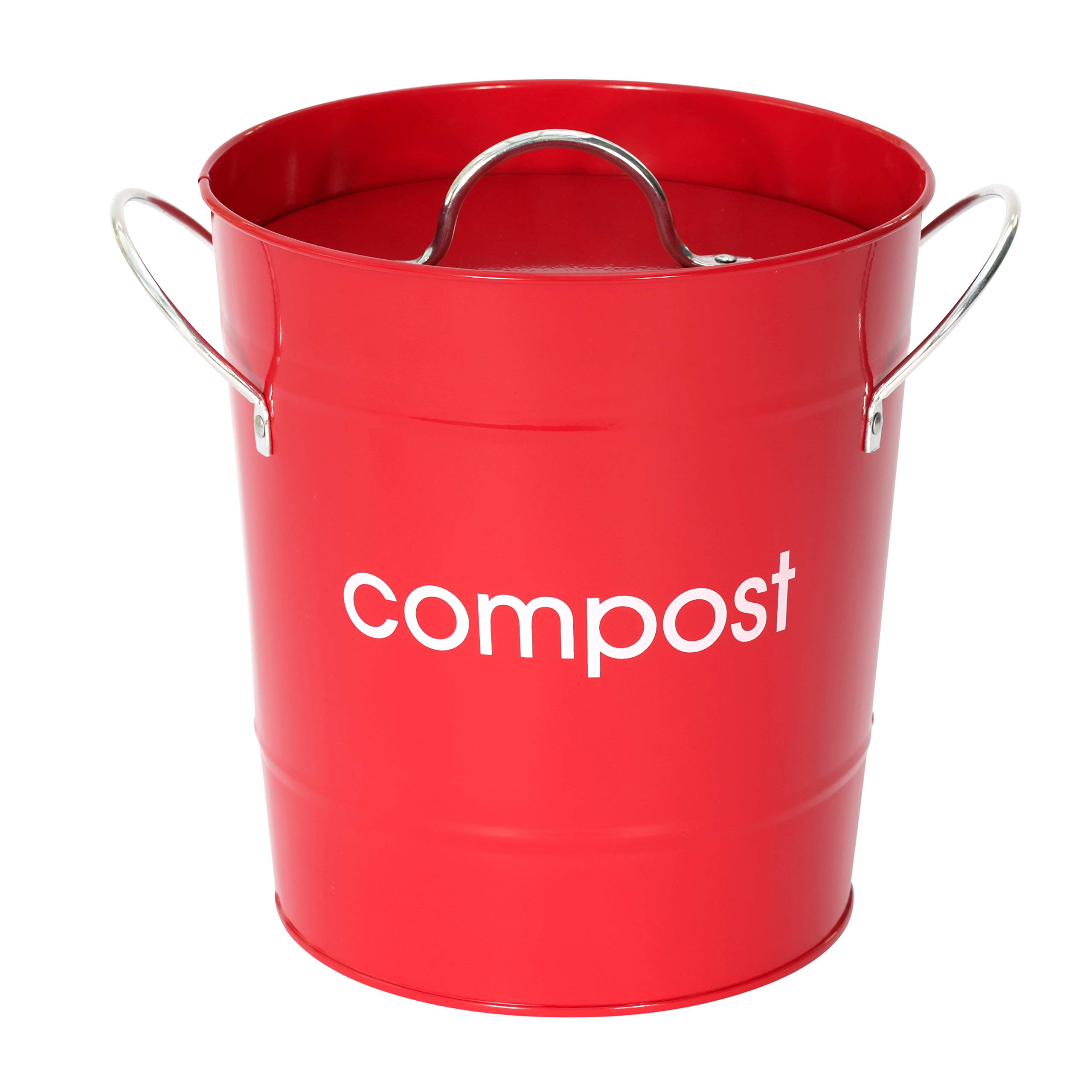 Premier Housewares 510017 Compost Bin Red Compost Bin Kitchen Steel ...