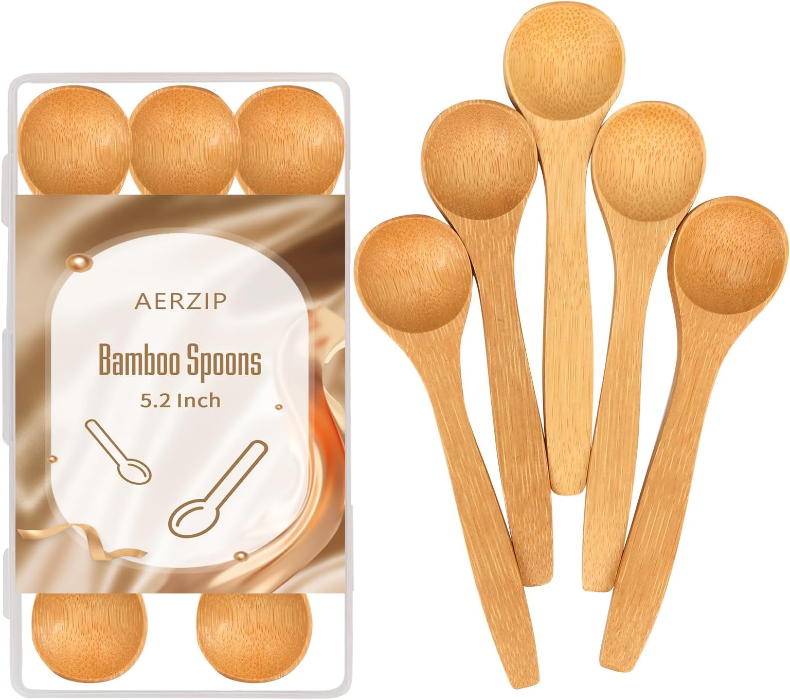 Amazon.com: Patelai 12 Pcs 5 Inch Small Wooden Spoons for Honey Mini ...