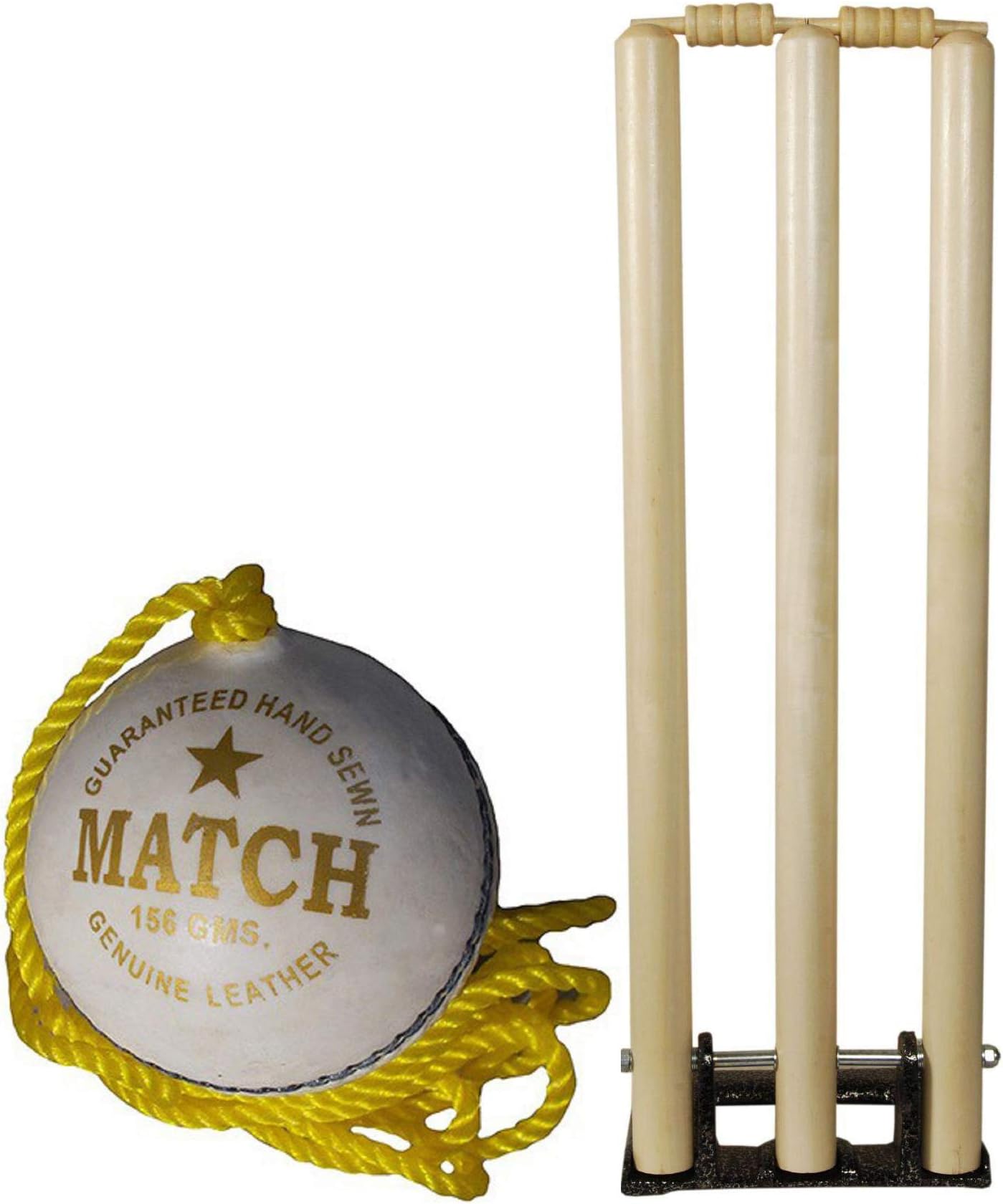 SanR Cricket Wooden Spring Back Stump Set, Wooden Wicket Set, Cricket ...