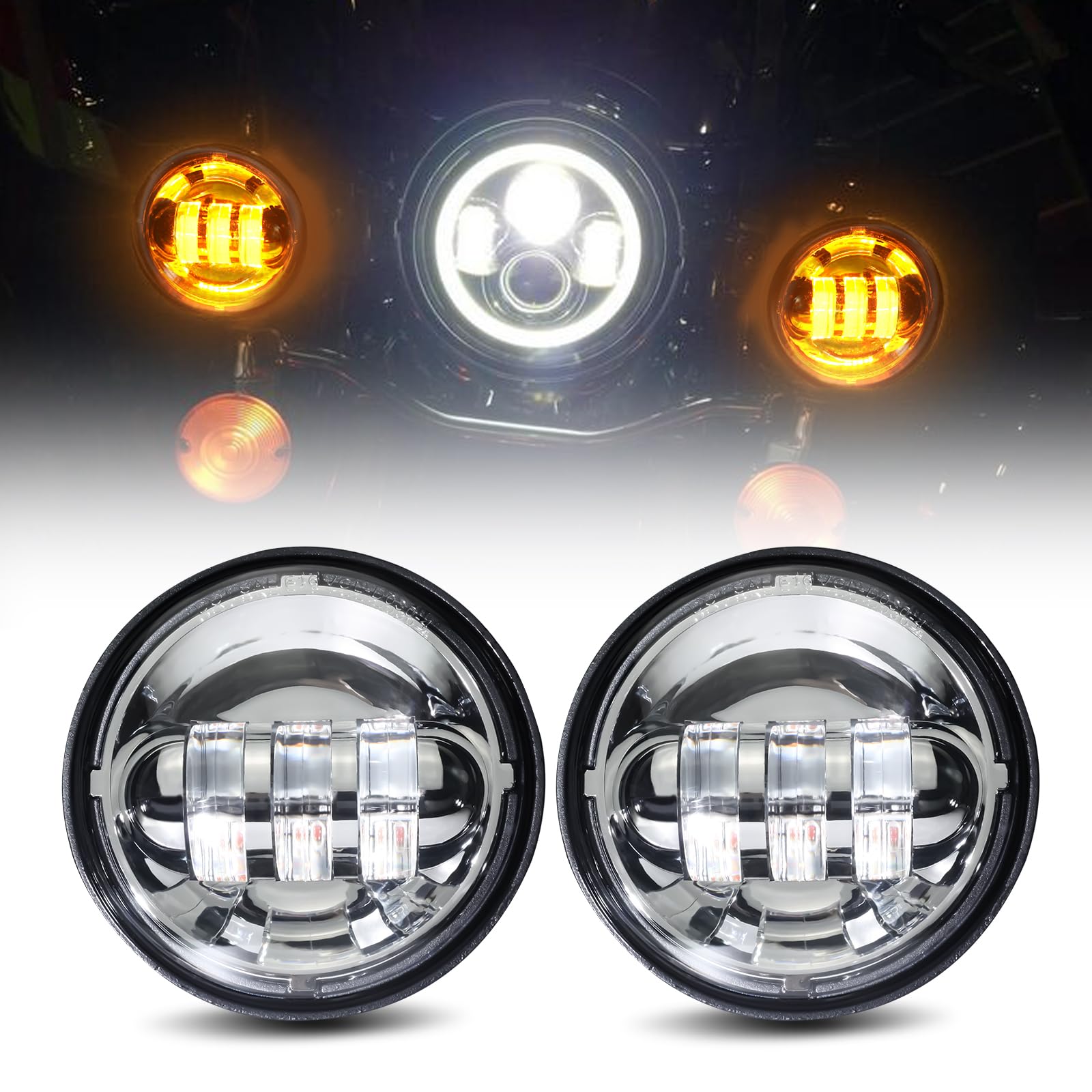 Motorcycle Chrome Led Driving Lights Shop Show Chrome Accessories Mini