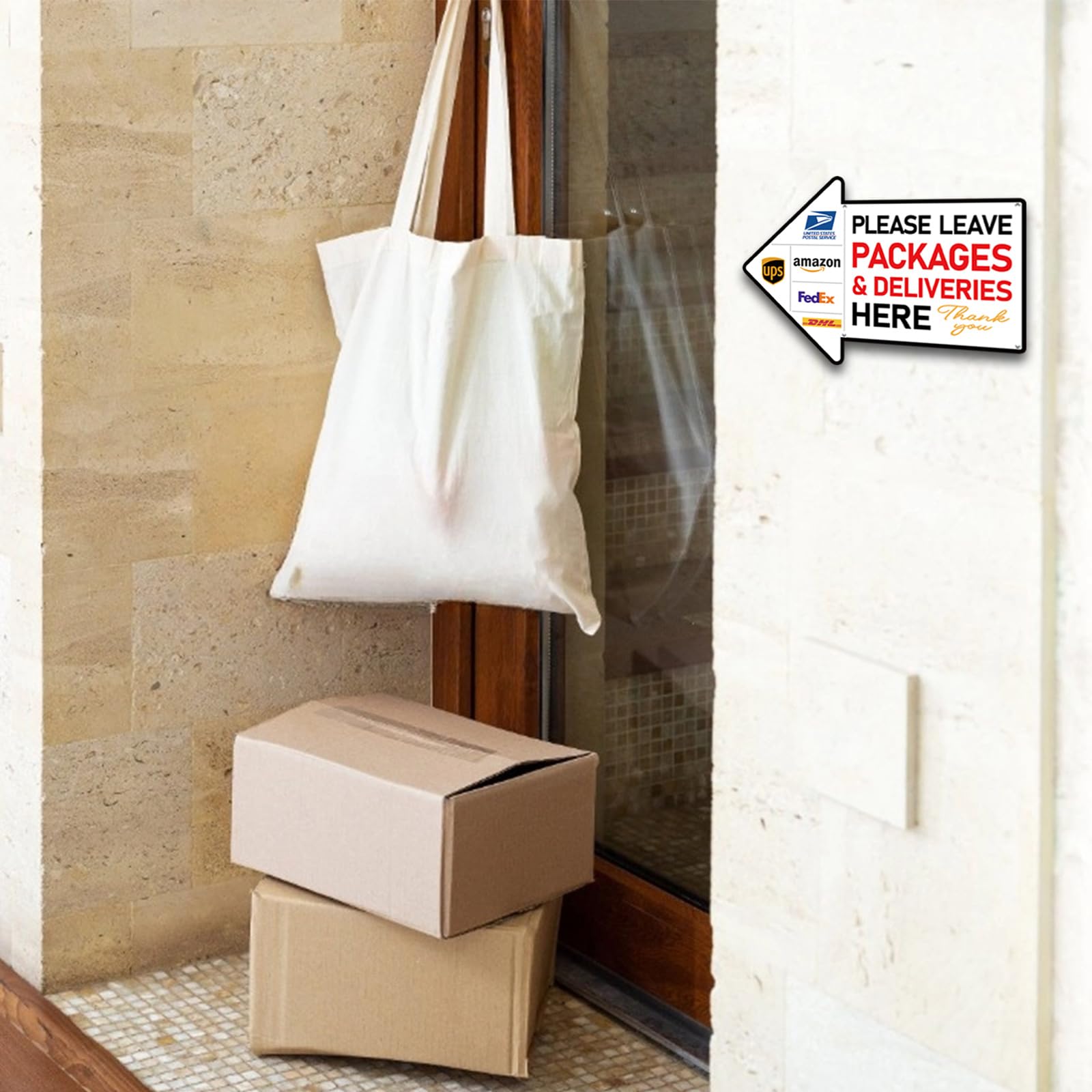 Snapklik.com : Please Leave Packages And Deliveries Sign Package ...