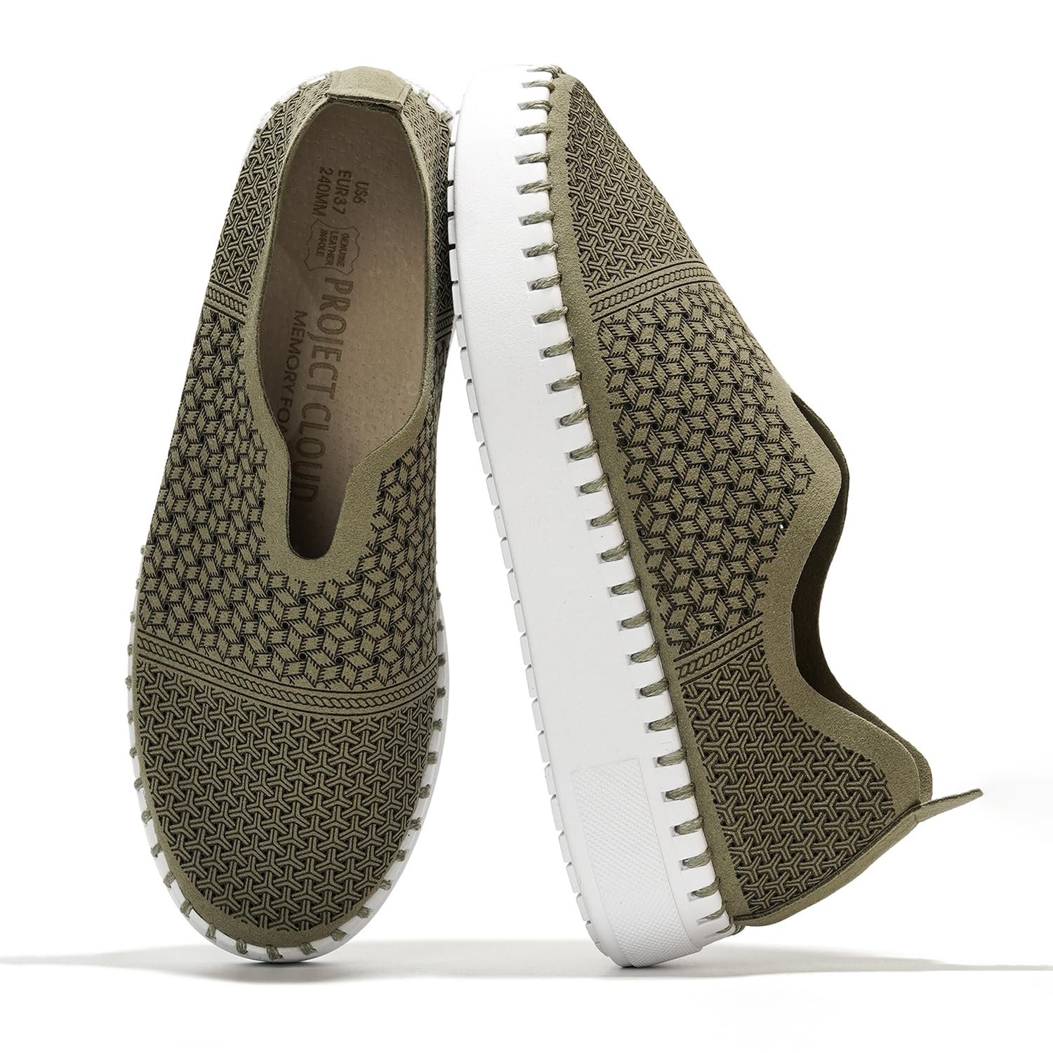 Amazon.com | Project Cloud Platform Sneakers for Women - Leather Insole ...