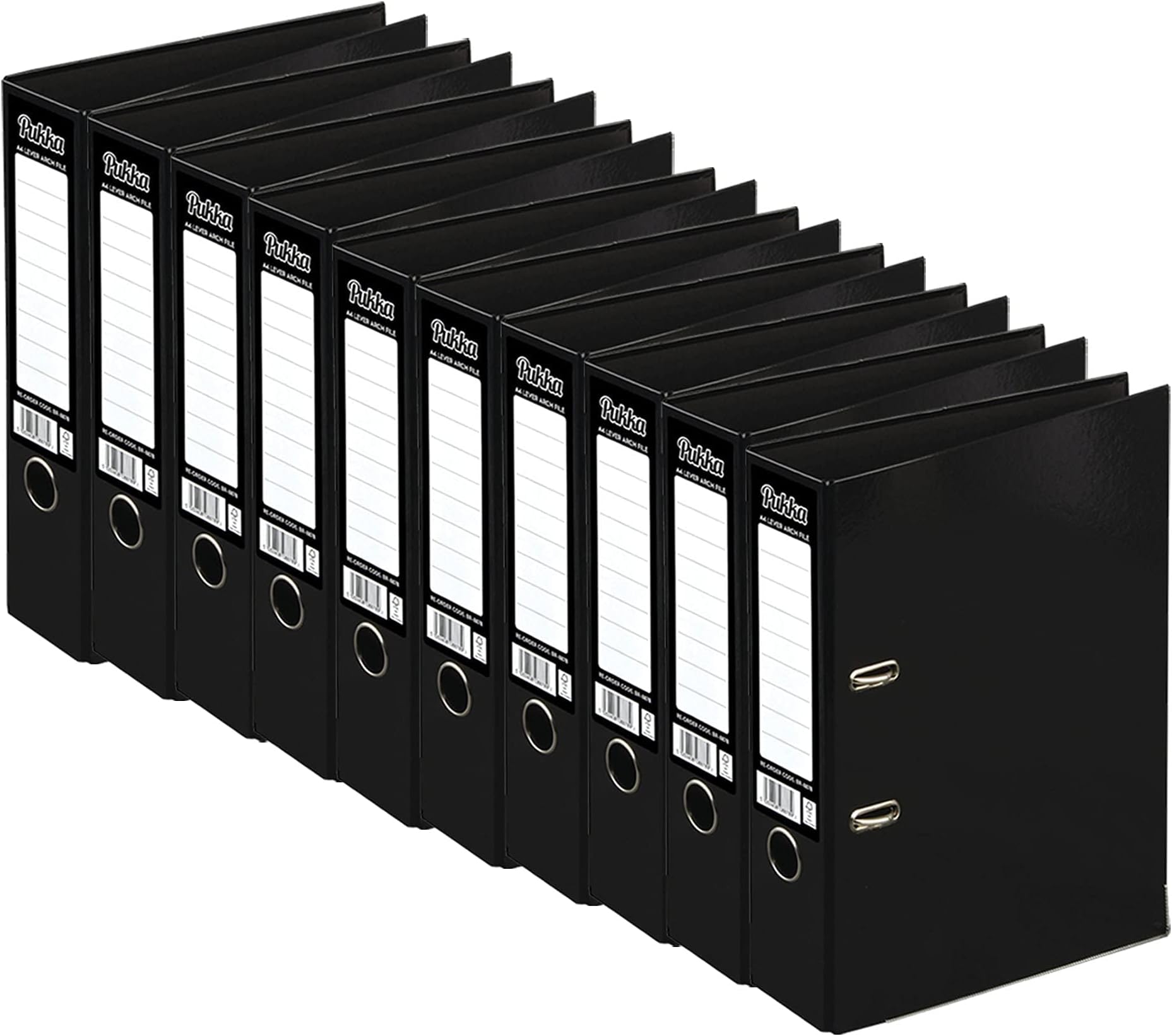 A4 Lever Arch File | ELBA, Paper on Board, Black, Pack of 10 Folders ...