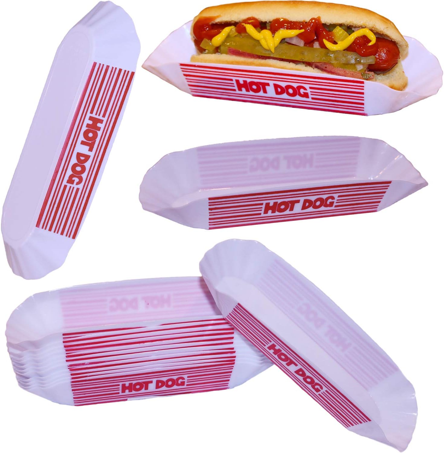 Amazon.com | Bosrahl Hot Dog Dish Set, 12 Pieces, Injection Molded ...