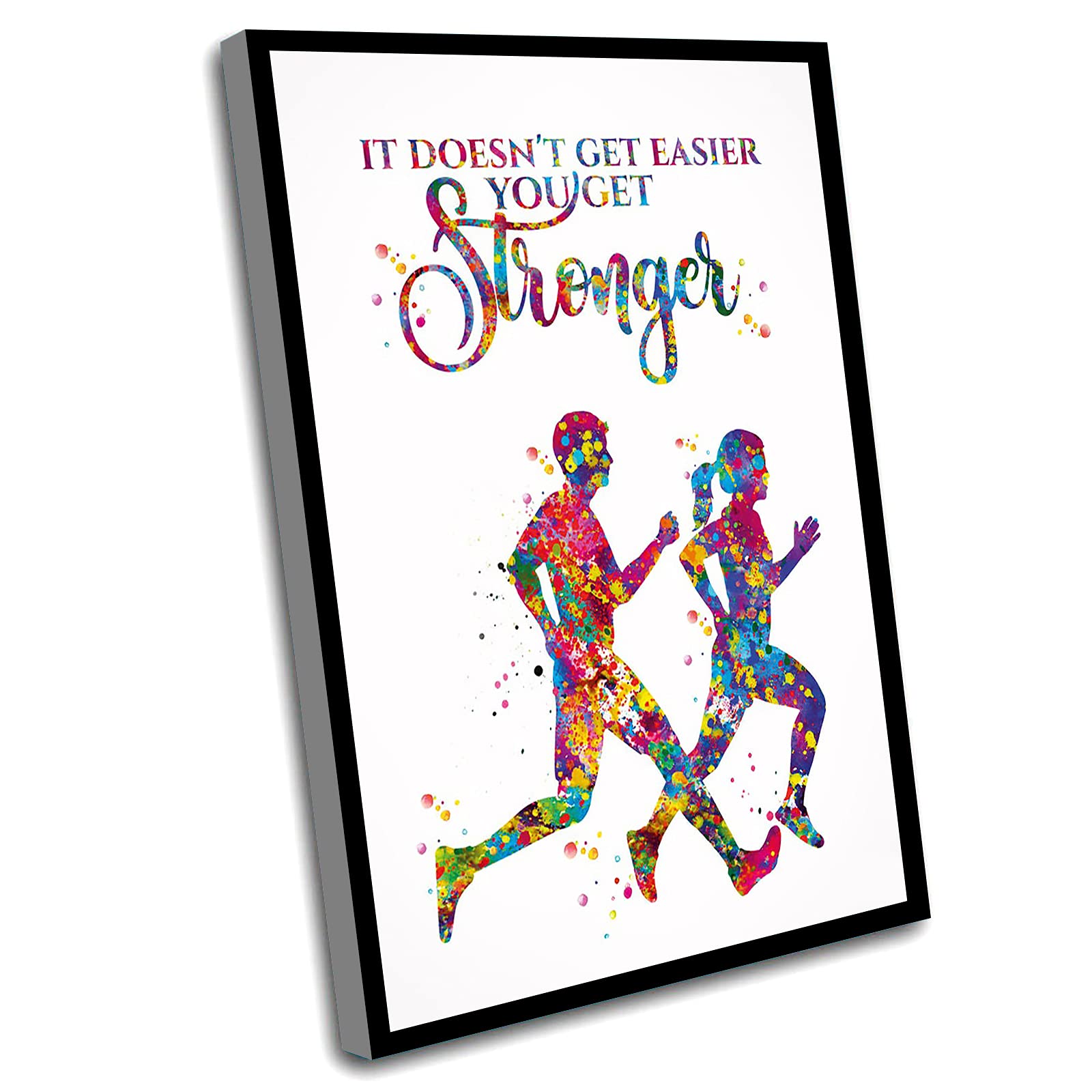 Amazon.com: Sports Motivational Posters,Runners Quote Watercolor Print ...