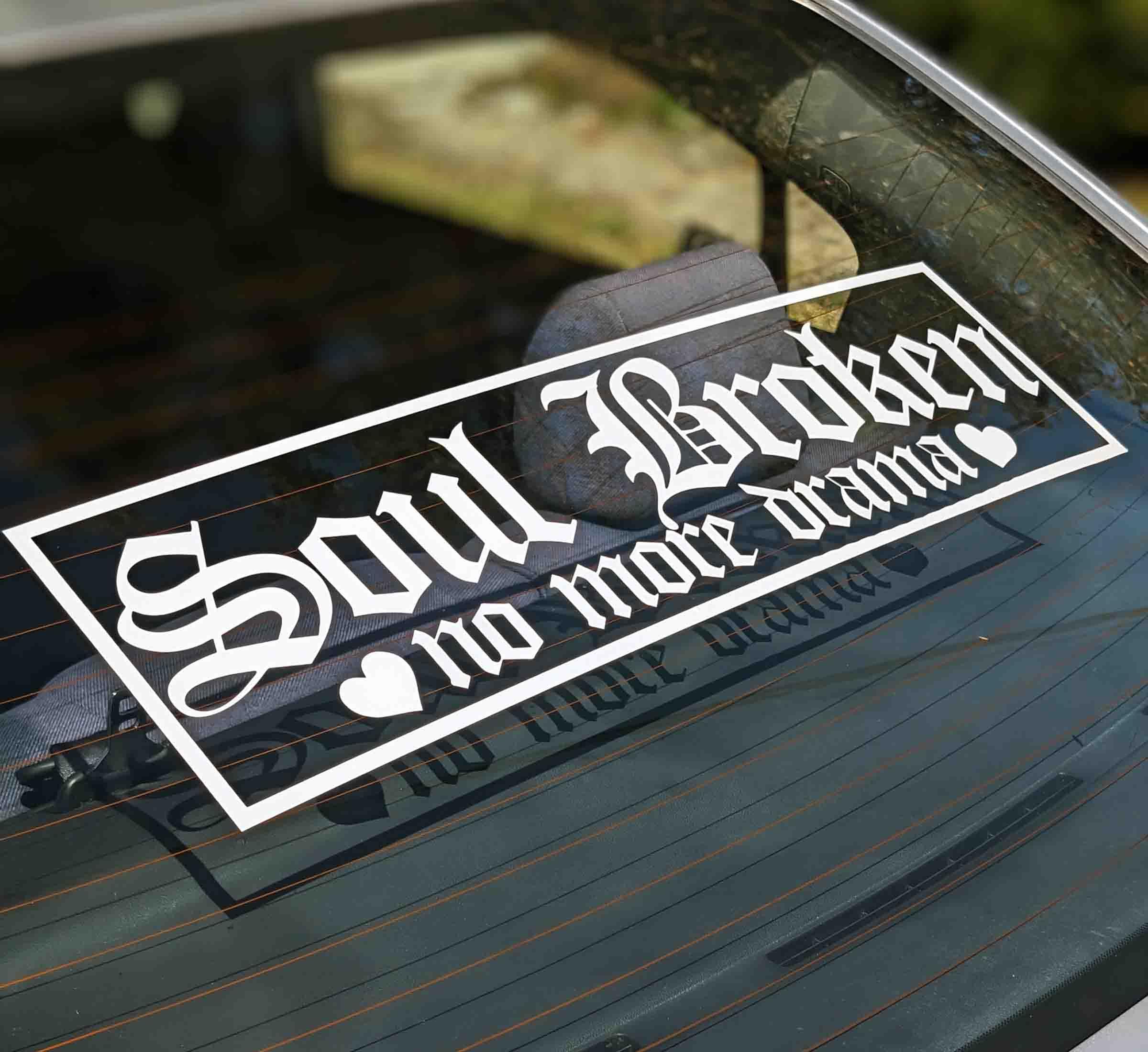 Amazon.com - Broken Soul Banner Windshield Rear Window Decal Car ...