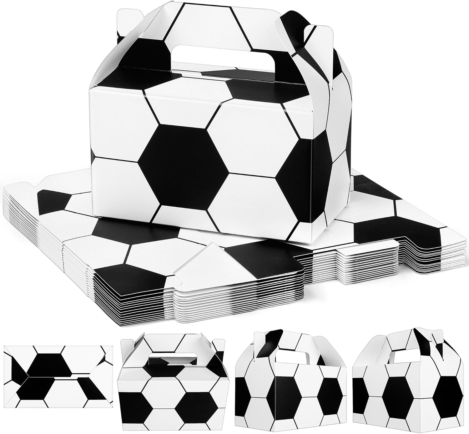 Amazon.com: Aodaer 16 Pack Paper Soccer Treat Boxes for Team 6.2 x 6.2 ...