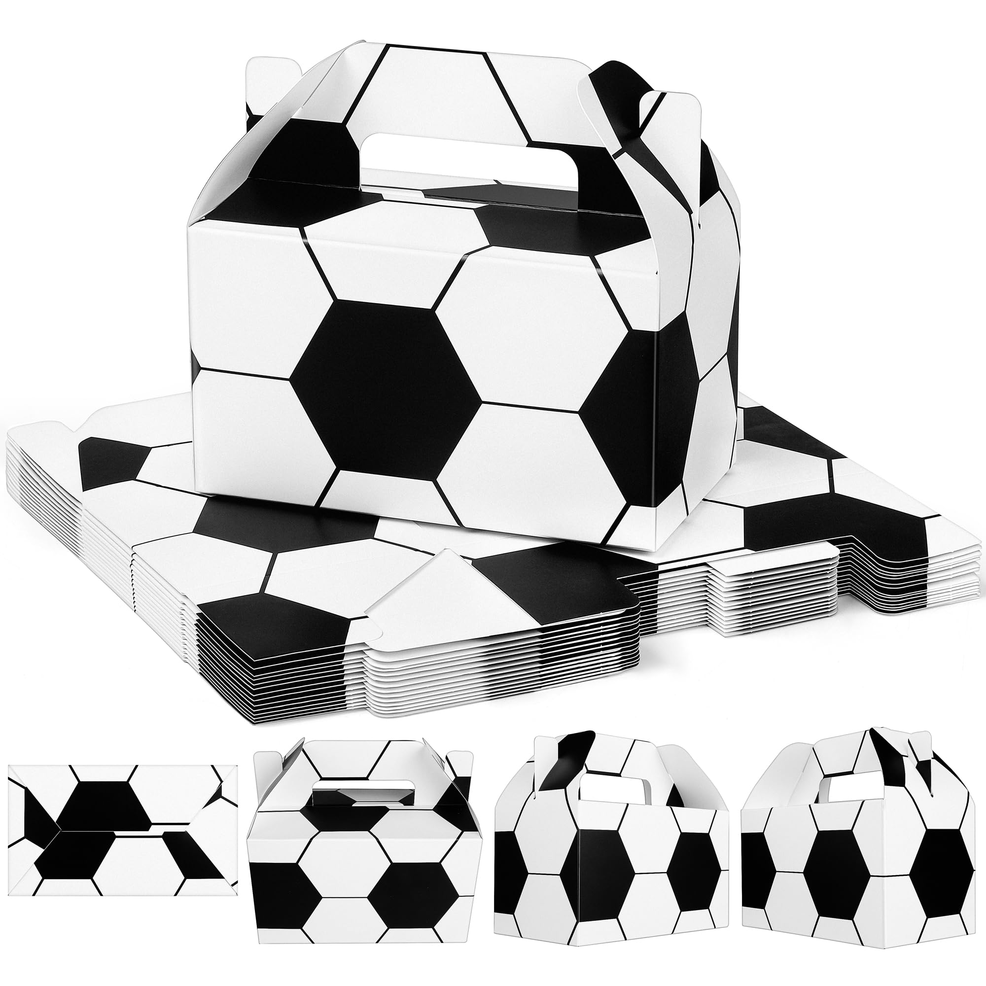 Amazon.com: Aodaer 16 Pack Paper Soccer Treat Boxes for Team 6.2 x 6.2 ...