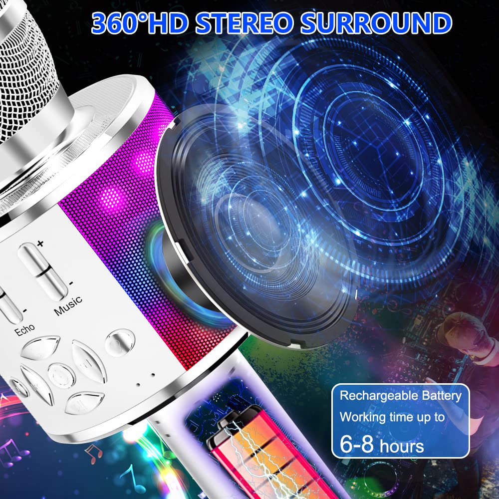 Snapklik.com : Amazmic Kids Karaoke Microphone Machine Toy Bluetooth ...