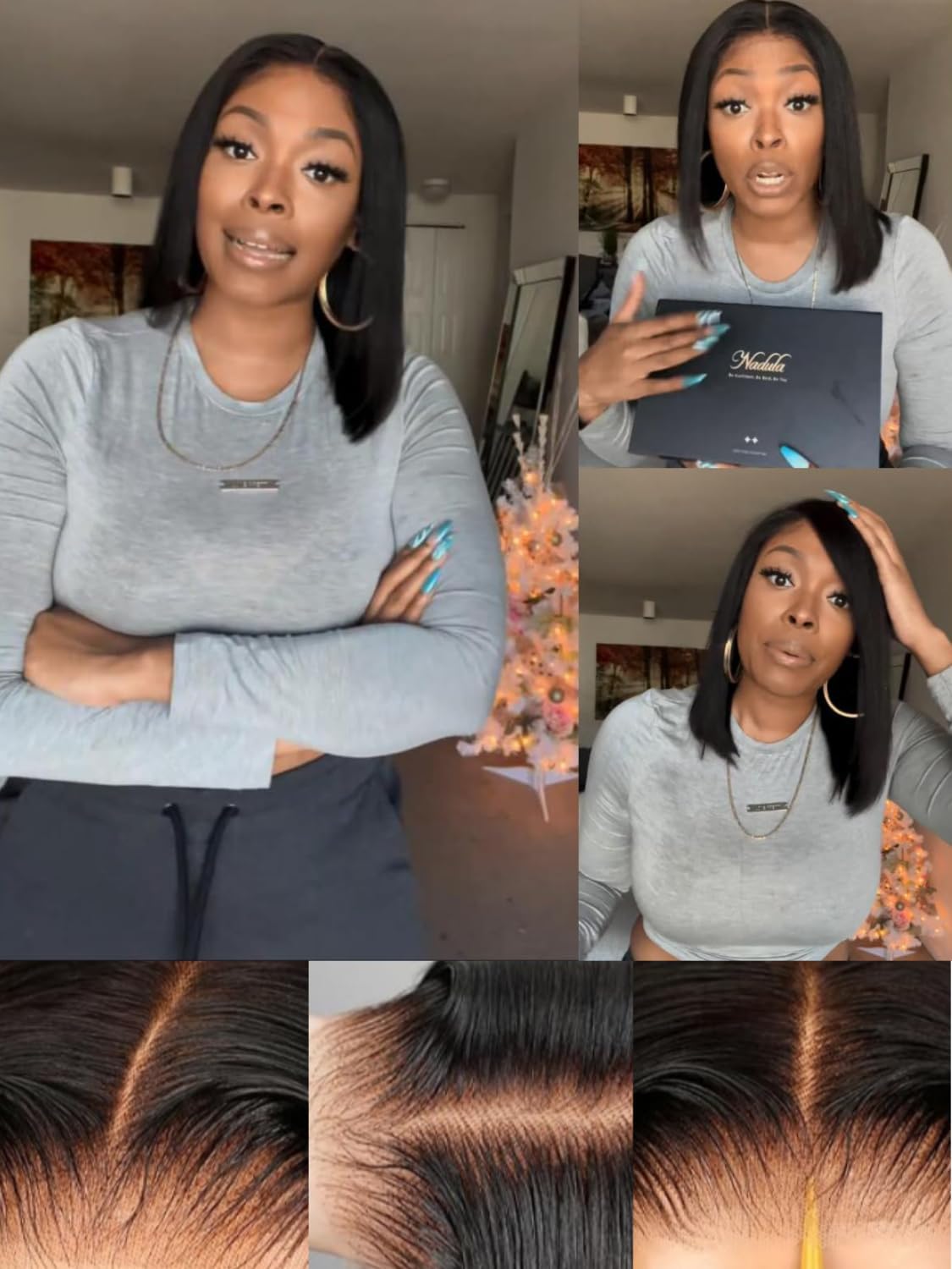 Amazon.com : Nadula Bye Bye Knots Yaki Straight Bob Glueless Wig Pre ...