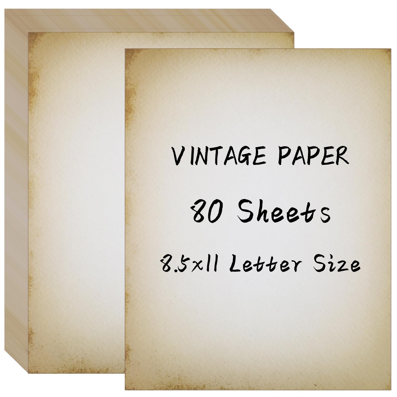 Snapklik.com : 80 Sheets Vintage Paper, 8.5" X 11" Antique Stationary ...