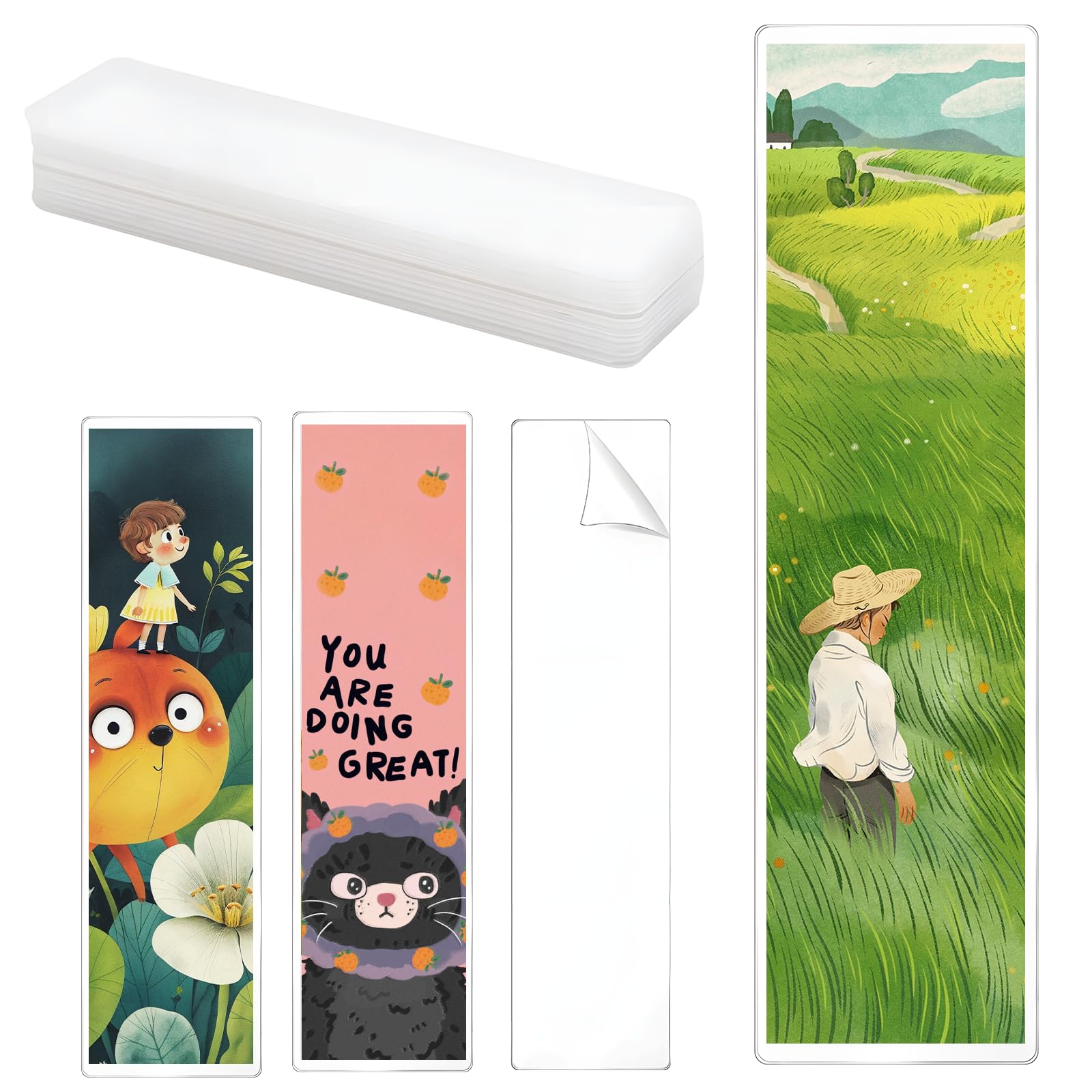 Amazon.com: 120 Pcs Bookmark Laminating Pouches, 2" x 8" Hot Laminator ...