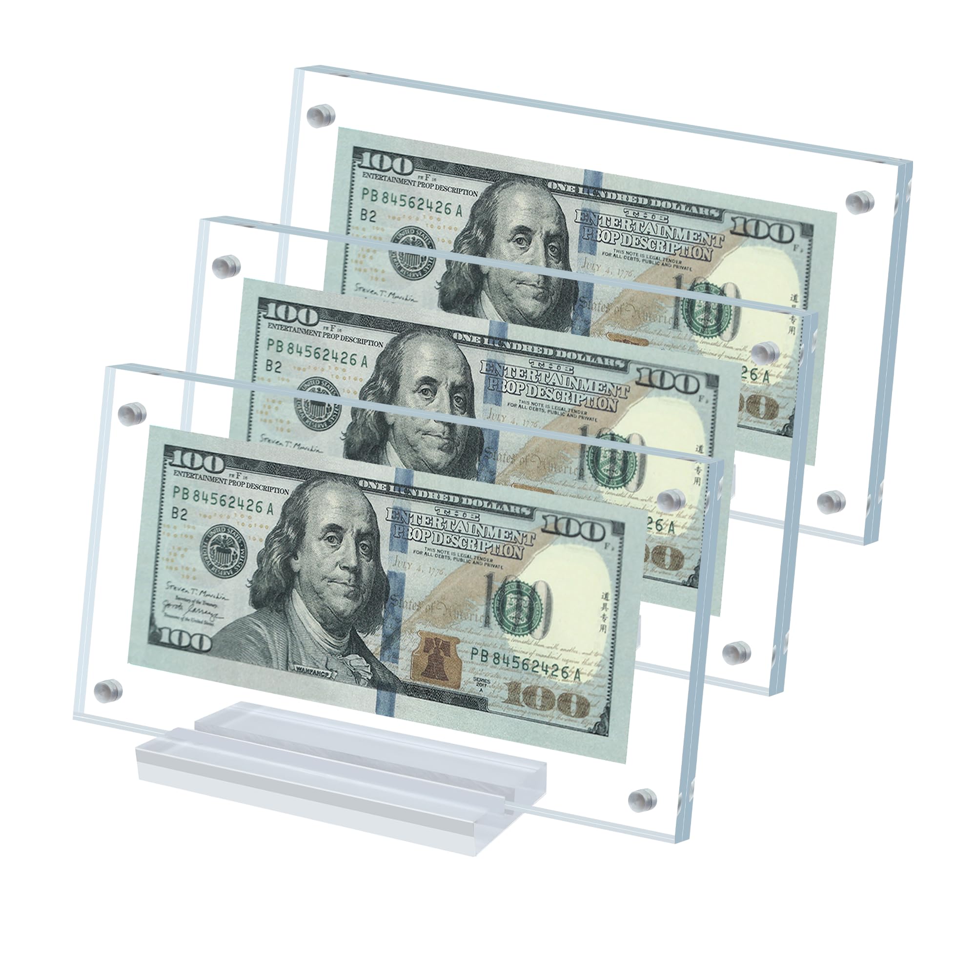 Amazon.com: 3 Pcs Dollar Bill Frame Display Acrylic Dollar Bill Holder ...
