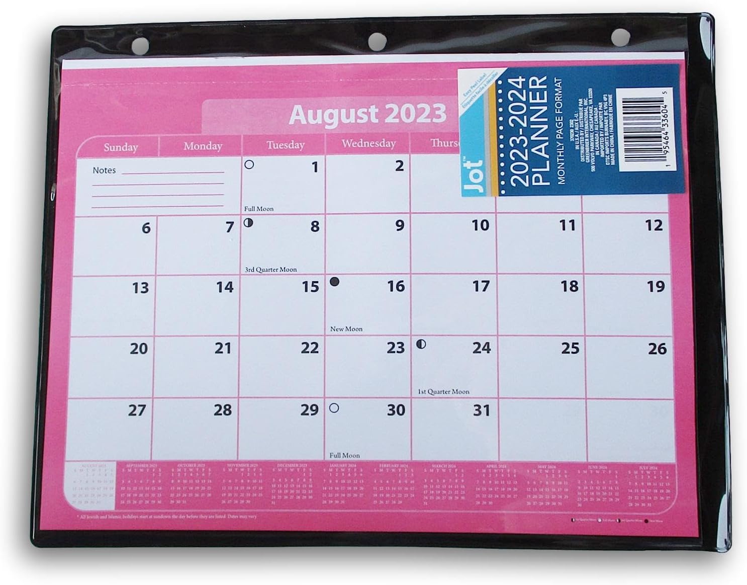 Amazon.com : 2023-2024 Monthly School Year Calendar Planner in ...