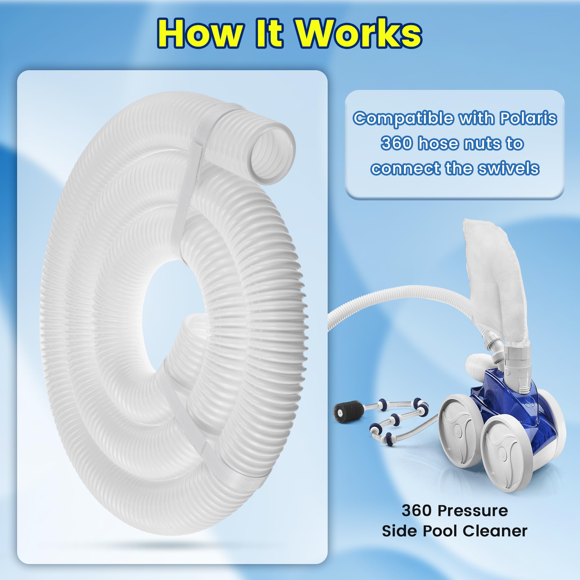 Dreyoo 3 Pack Pool Cleaner Parts 9-100-3102 Compatible with Polaris, 6 ...