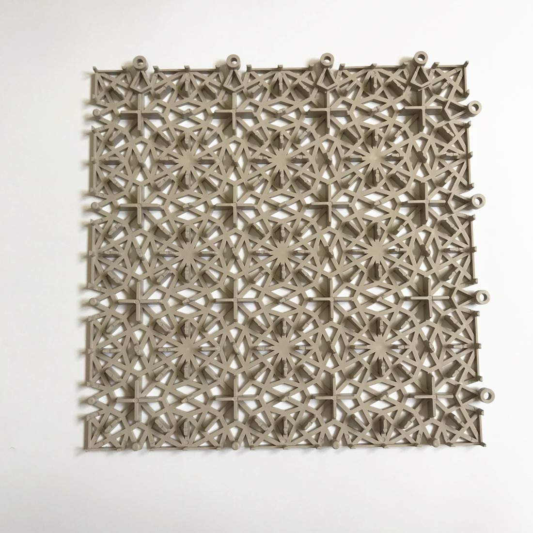 smabee 12 Pack Interlocking PVC Non-Slip Tile Drainage Mat 11.75" x 11. ...