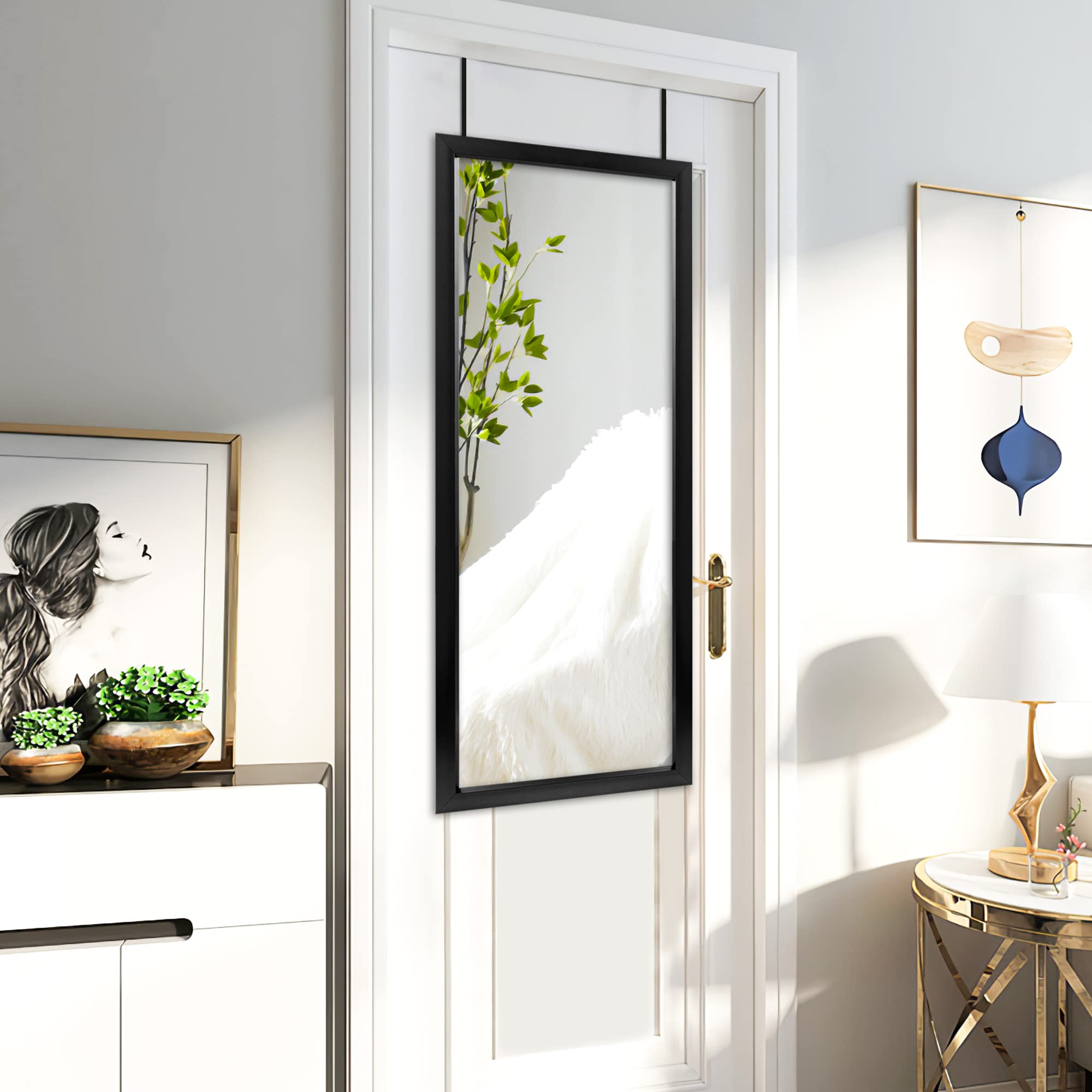 Elevens Full Length Door Mirror 43"x18" Over The Door Mirror Hanging ...