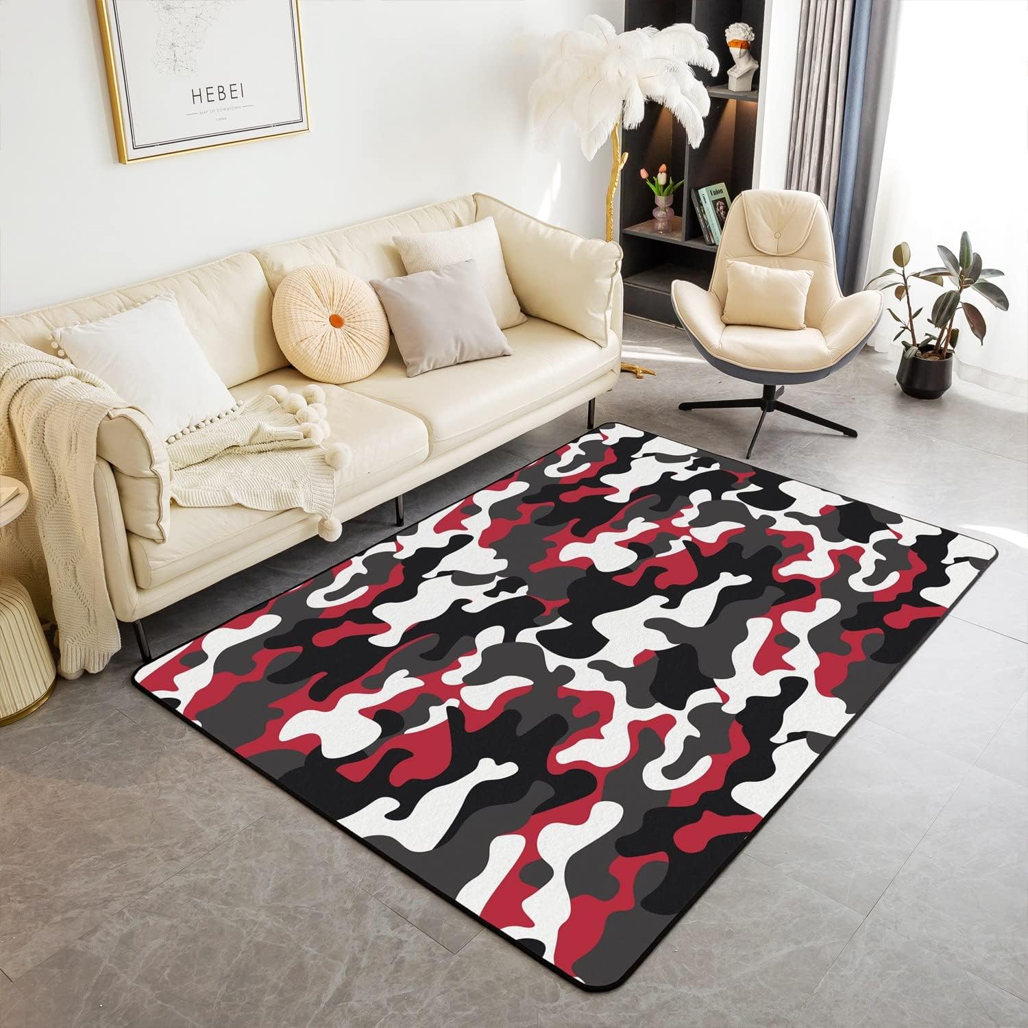 Amazon.com: Erosebridal Boys Camo Area Rug 3x5, Army Camouflage Carpet ...