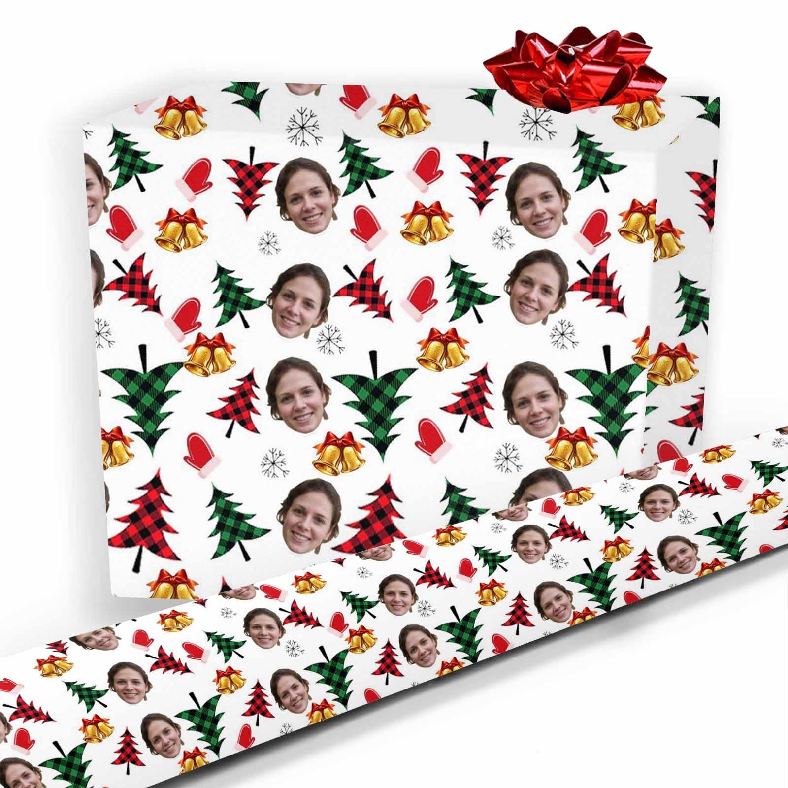Amazon.com: Fun Gift Wrap Personalized Seamless Face Wrapping Paper ...
