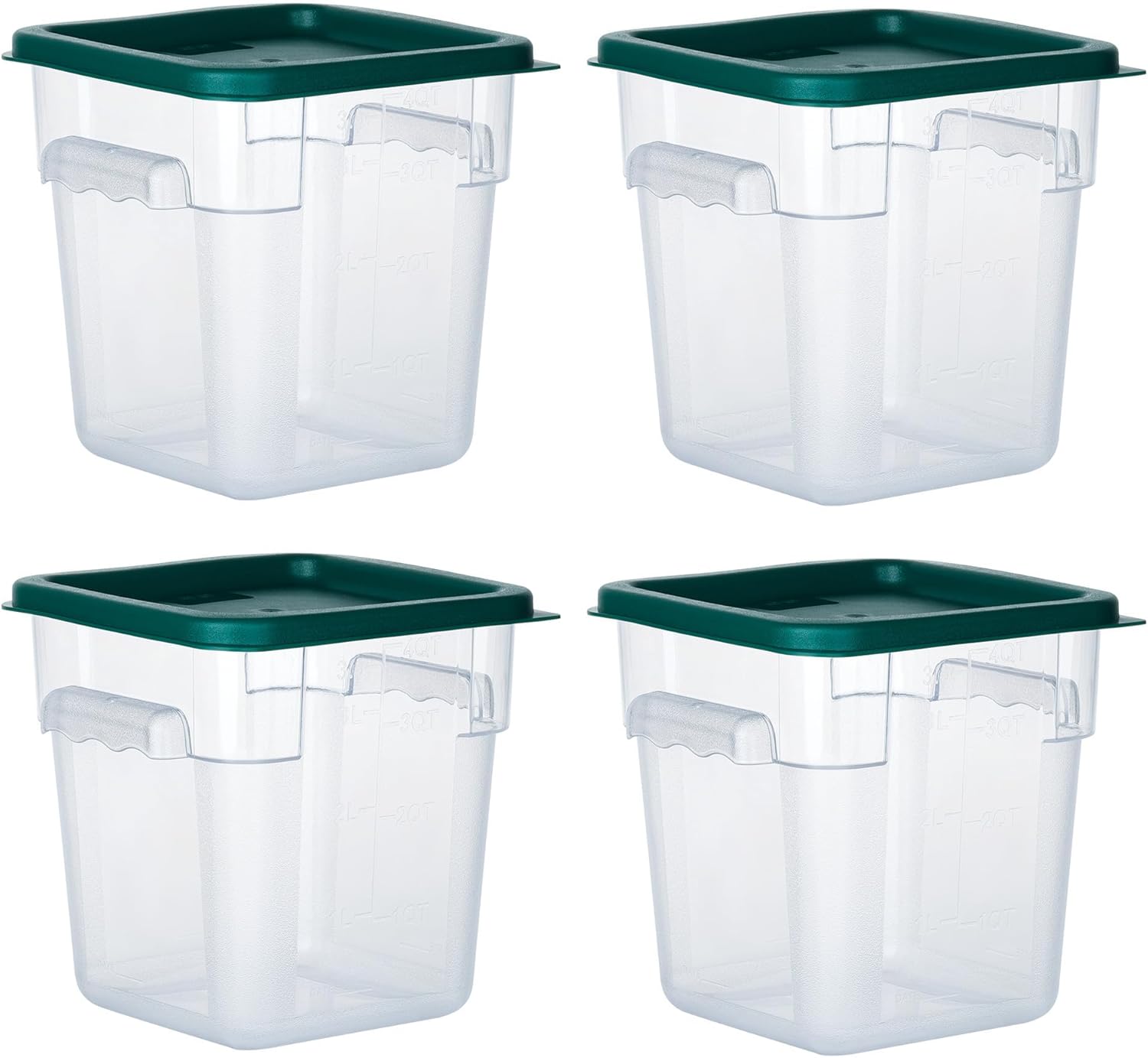Amazon.com: FSUON 4 Pack Clear Food Storage Containers with Lids and ...
