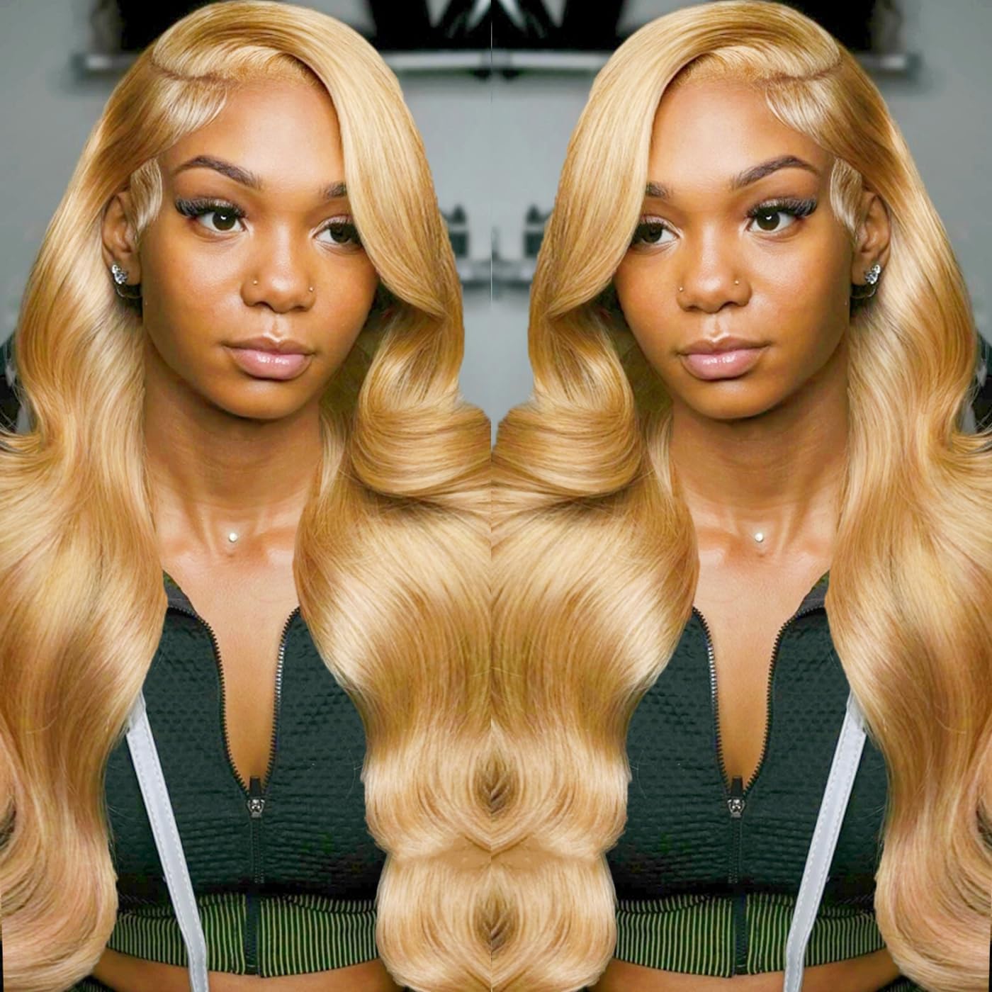 Amazon.com : Honey Blonde Wig Human Hair Body Wave 13X6 HD Lace Front ...