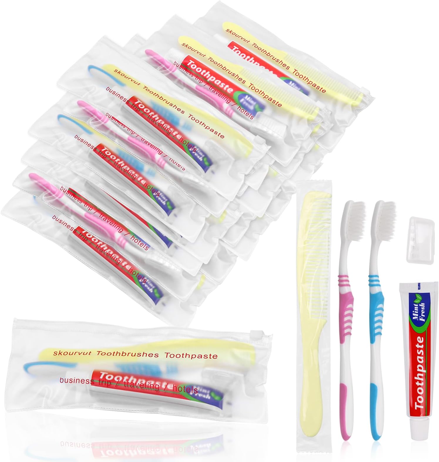 Amazon.com : Disposable Toothbrushes with Toothpaste Individually ...