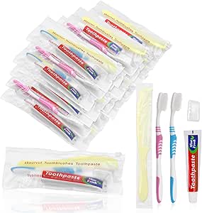 Amazon.com : Disposable Toothbrushes with Toothpaste Individually ...