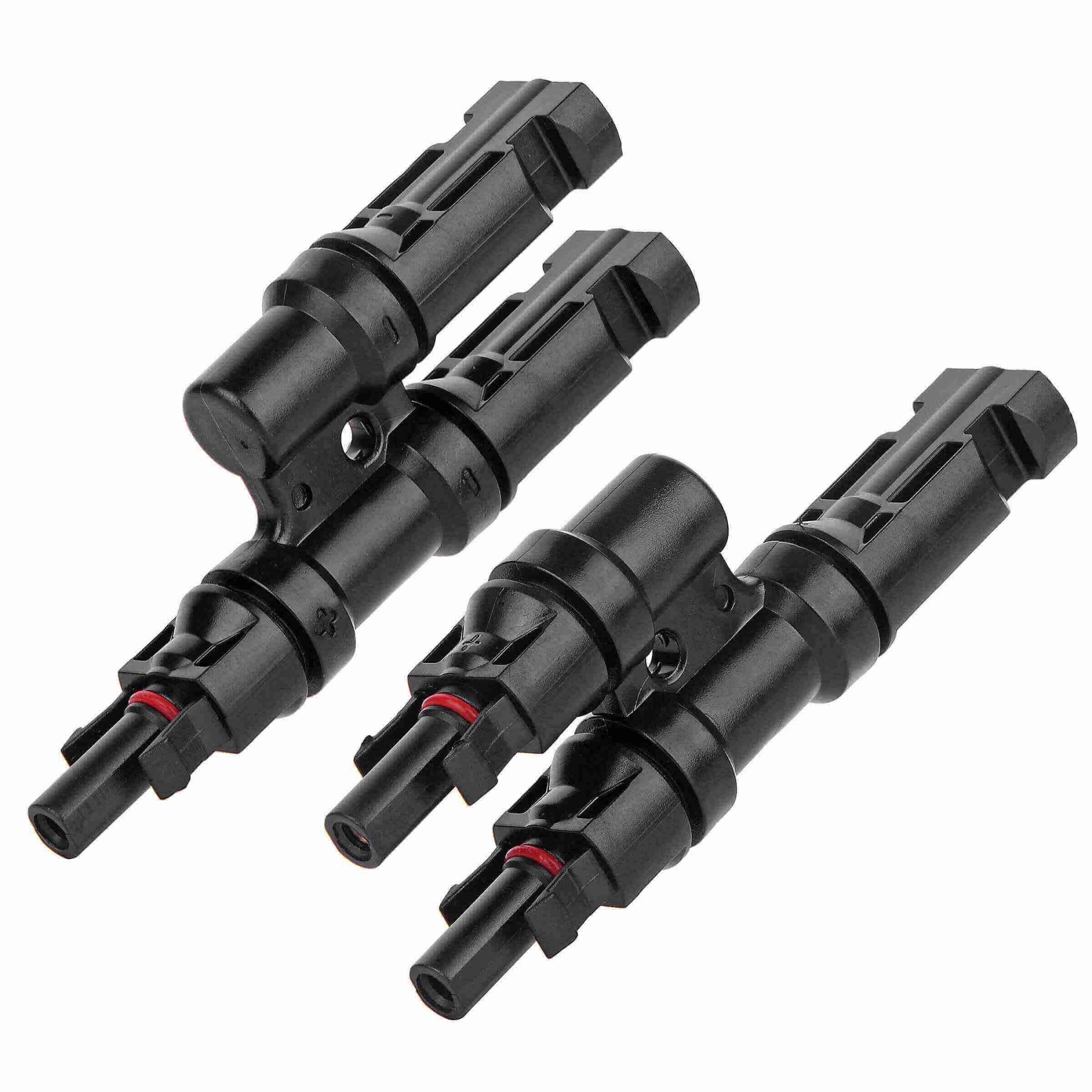 Snapklik.com : 4 Pcs 2 Way Branch Solar Panel Connector, Male/Female ...