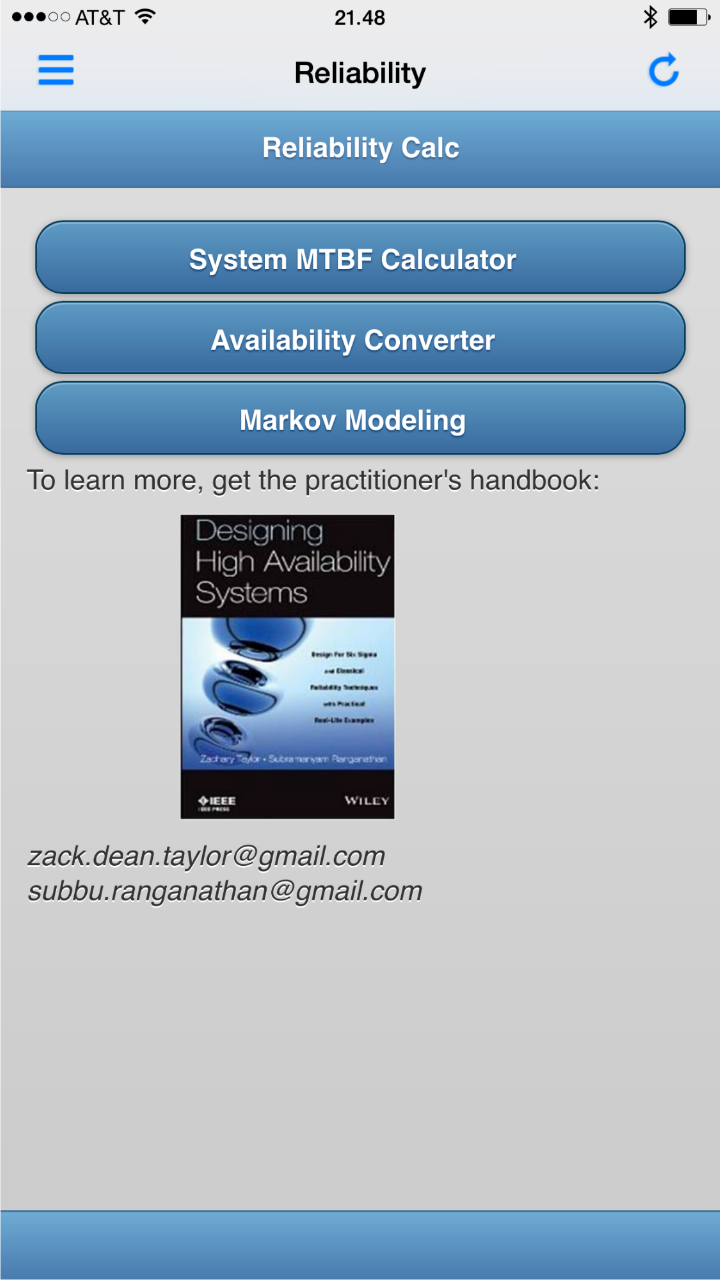 Reliability Calculator - App on the Amazon Appstore