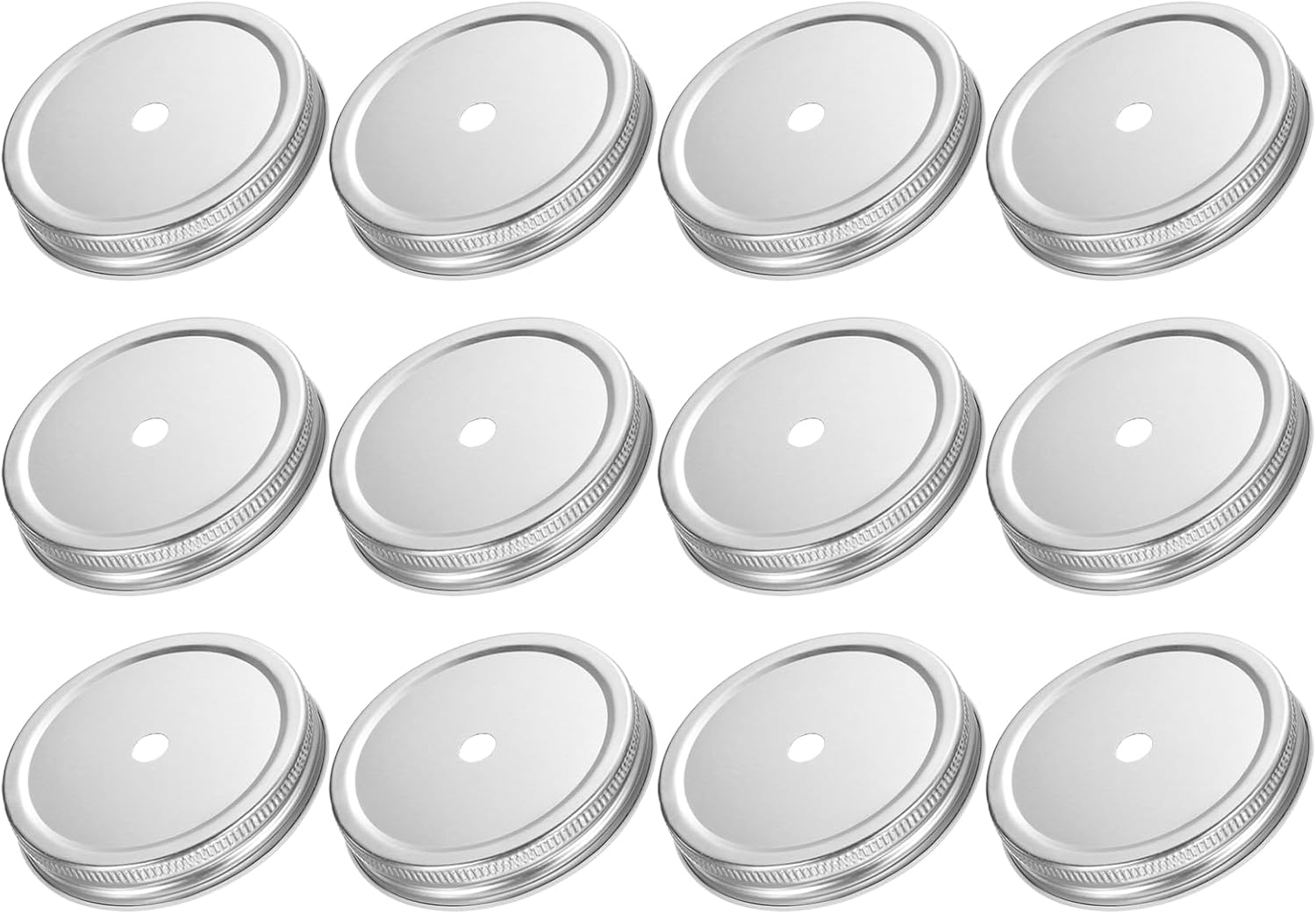 Amazon.com: uxcell 12Pcs Mason Jar Canning Cap, 87mm/3.4" Regular Mouth ...