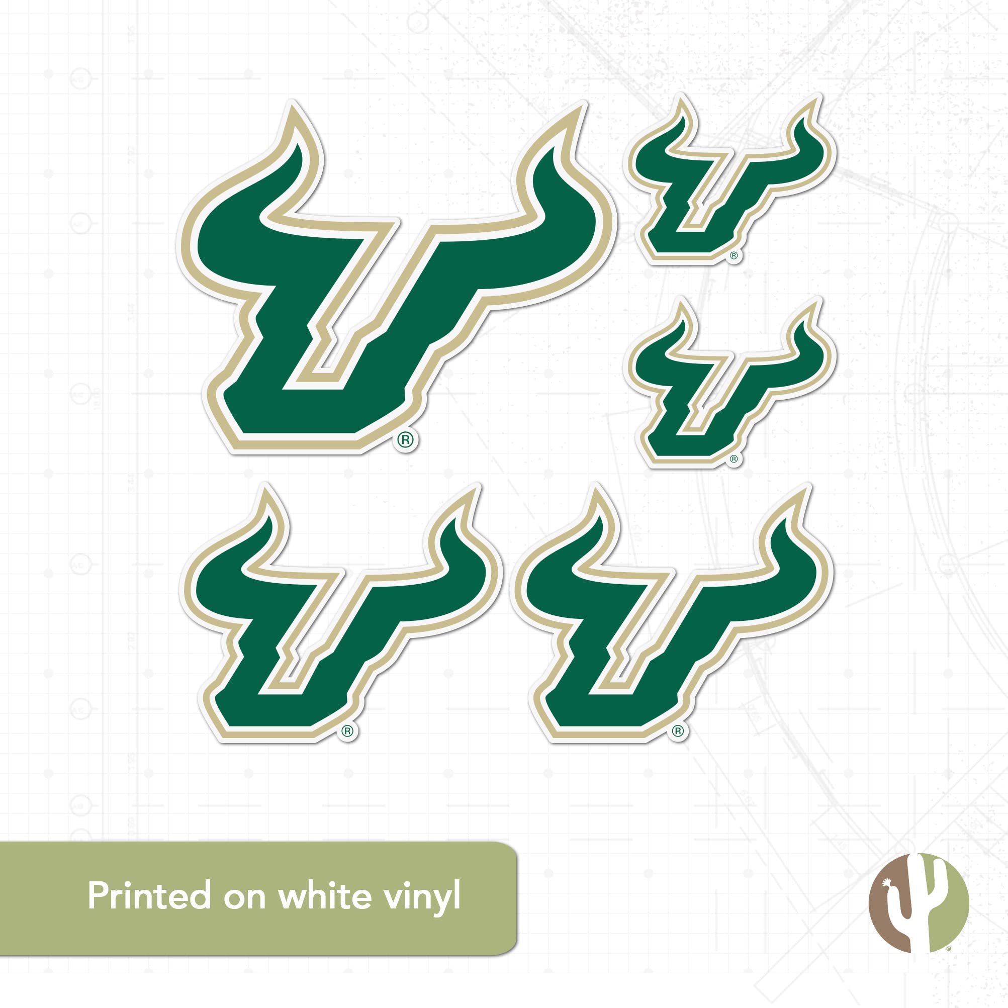 Usf Jersey University Of South Florida Decal USF Bulls Desert Cactus ...