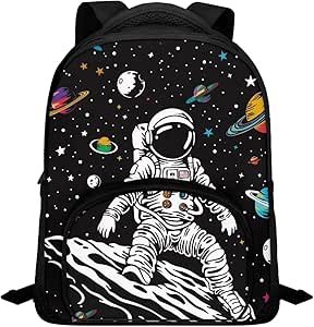 Amazon.com | Uppodwarkid Space Astronaut Backpack for Teens Solar ...