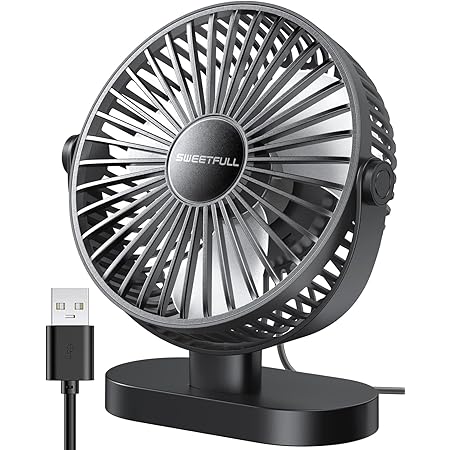 Amazon.com: JZCreater USB Desk Fan, Mini Fan Portable, 3 Speeds Desktop ...