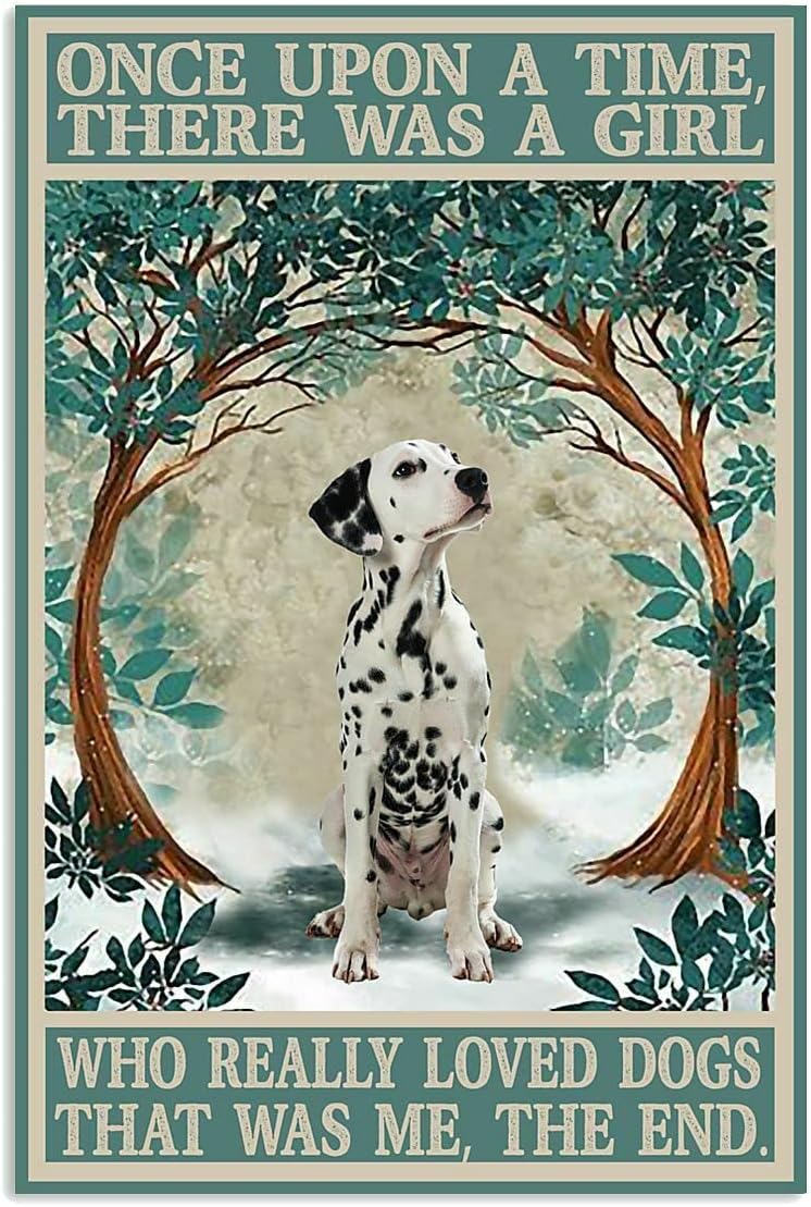Amazon.com: SIGNCHAT Dalmatian Once Upon A Time Decor Metal Sign Tin ...