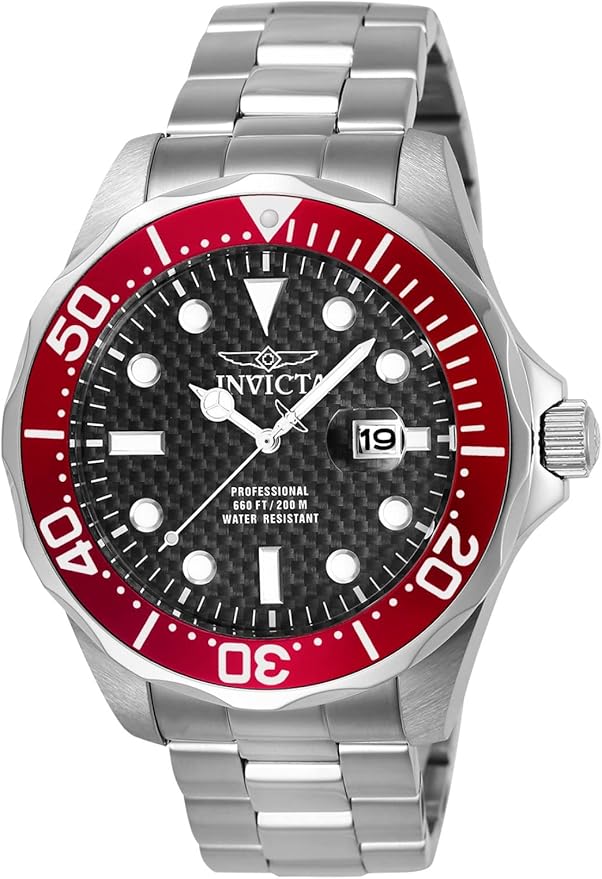 Amazon.com: Invicta Men's 12565X Pro Diver Black Carbon Fiber Dial ...