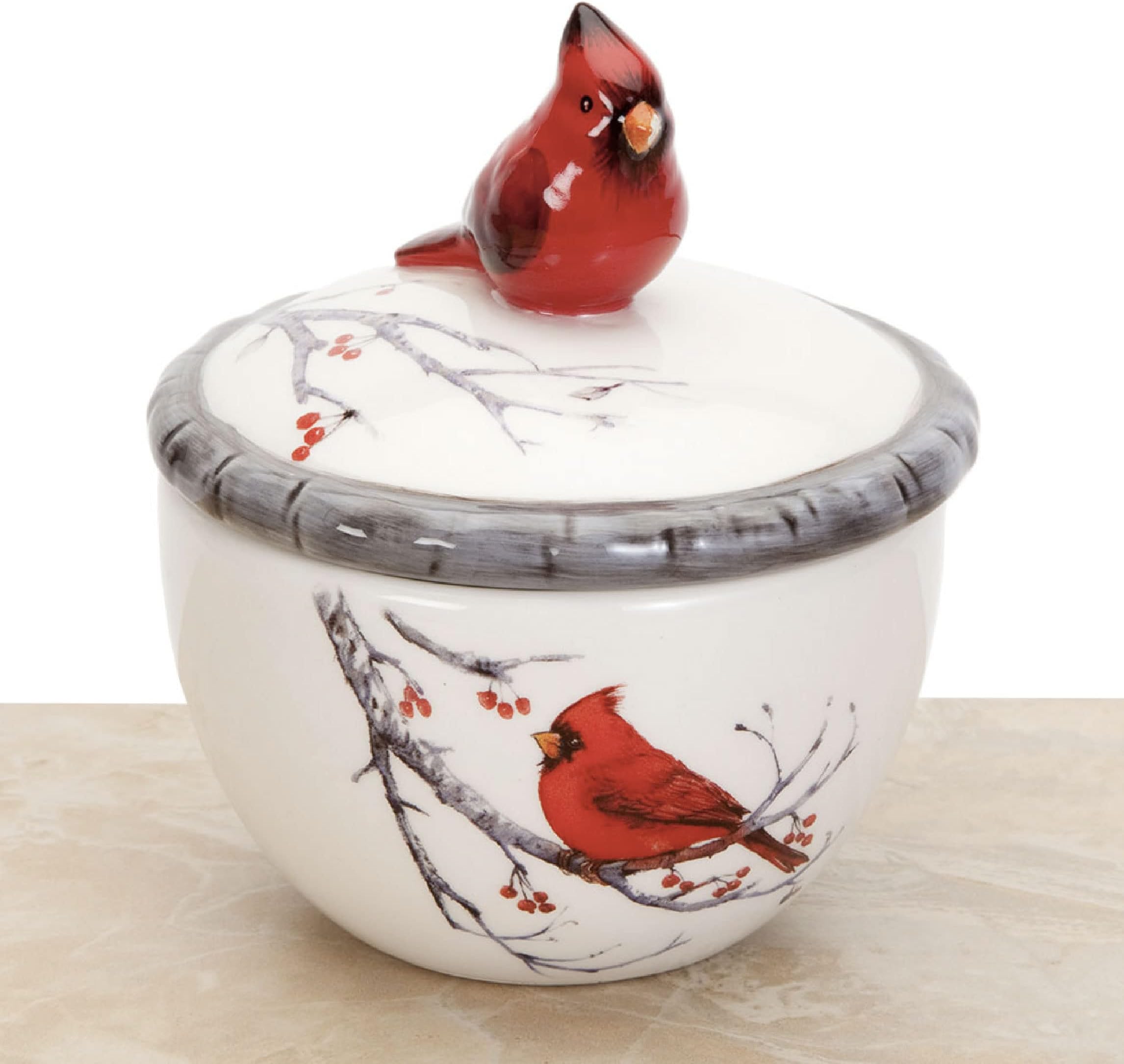Amazon.com: Bits and Pieces - Ceramic Cardinal Trinket Box - Cardinal ...