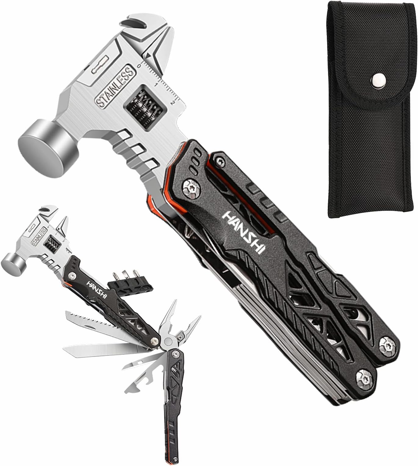 HANSHI Upgraded Adjustable Wrench Multitool Hammer with YG10 Tungsten ...