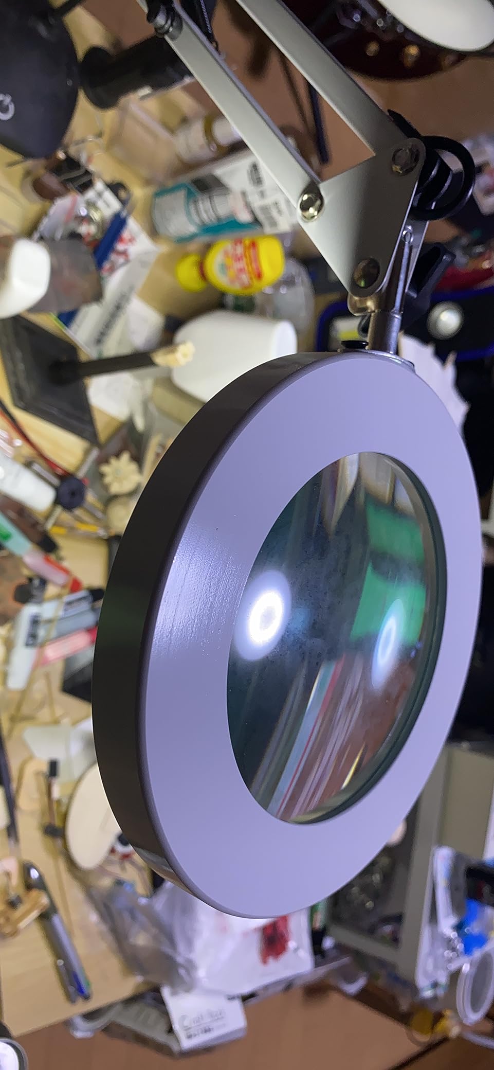 Amazon.co.jp: JONGJONG 拡大鏡 スタンドルーペ ledルーペデスクライト 3色無段階調光 10階段調光でき 5倍の倍率ルーペ 72個の高輝度ランプビーズ 読書学習ランプ ...