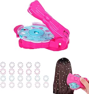 YQkangzhu Hair Gem Machine with 220 Rhinestones, DIY Hair Bedazzler Kit ...