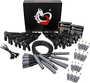 Amazon.com: DRAGON FIRE PERFORMANCE Ignition Coils IRIDIUM Spark Plugs 150ohm 10mm Spark Plug ...