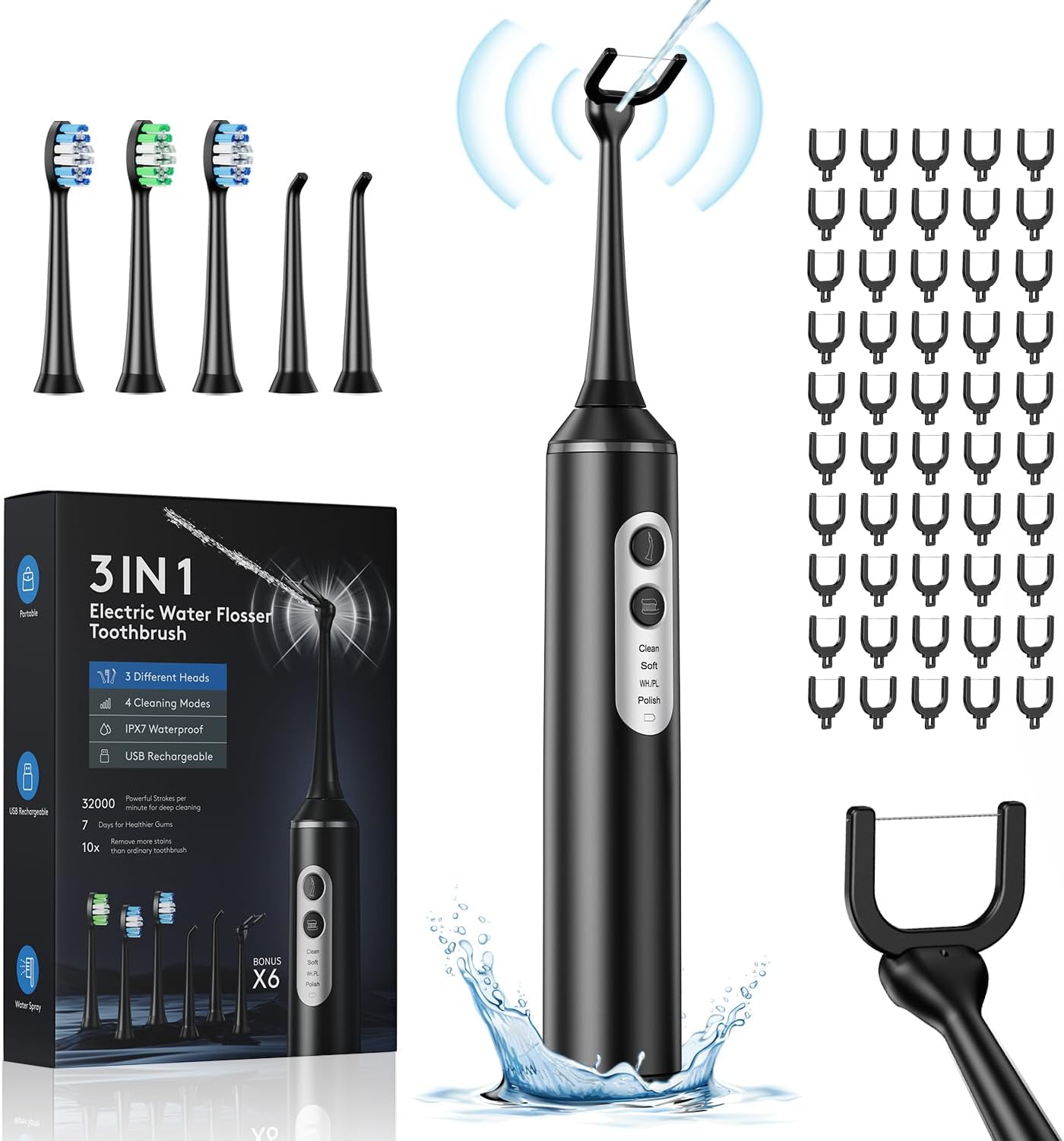 Amazon.com: SLATE Electric Flosser | 3-in-1 Electric Flosser for Teeth ...
