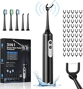 Amazon.com: Electric Flosser with 4 Modes, 3 in 1 Power Flosser and ...