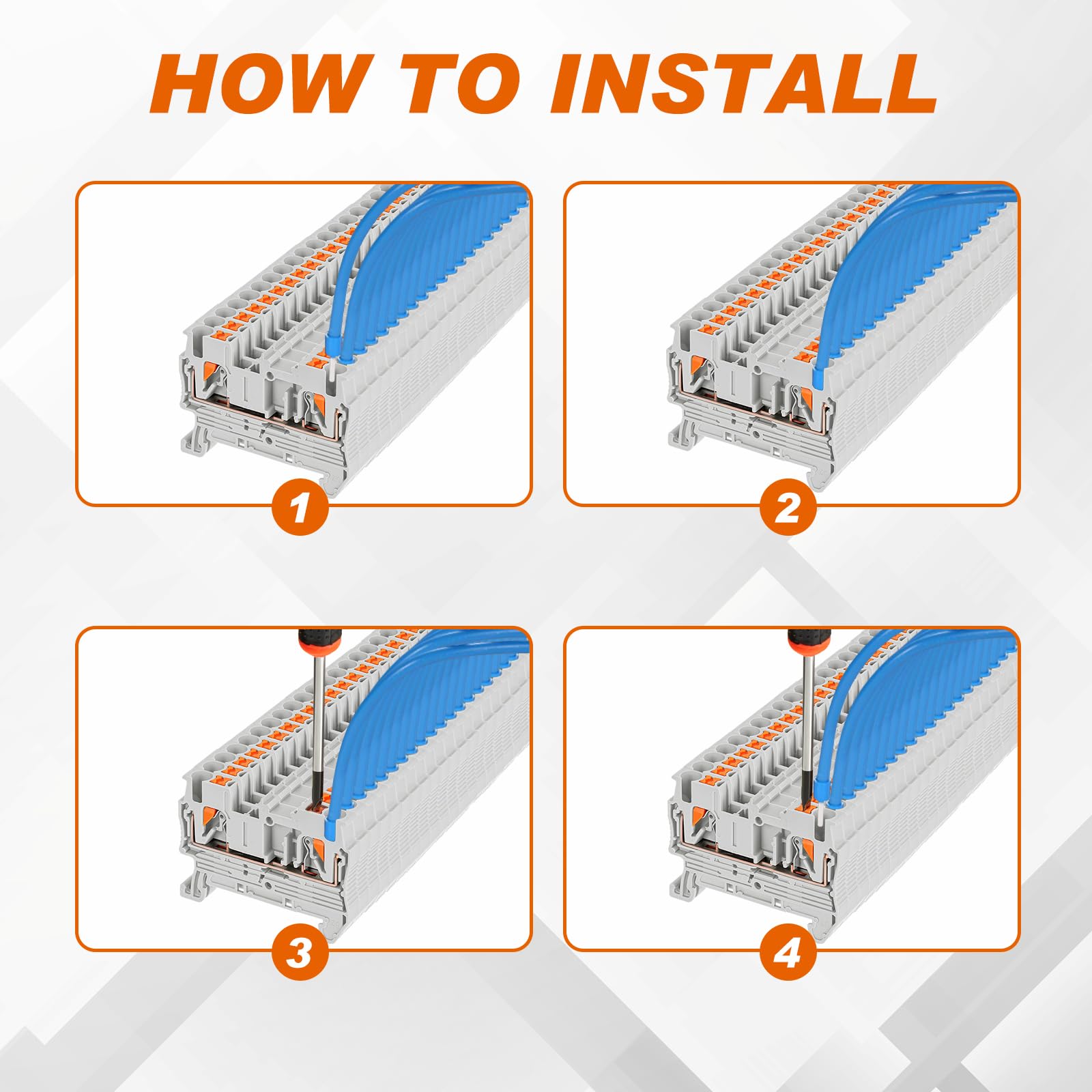 Snapklik.com : Saysurey DIN Rail Terminal Block Twin Spring Terminal ...