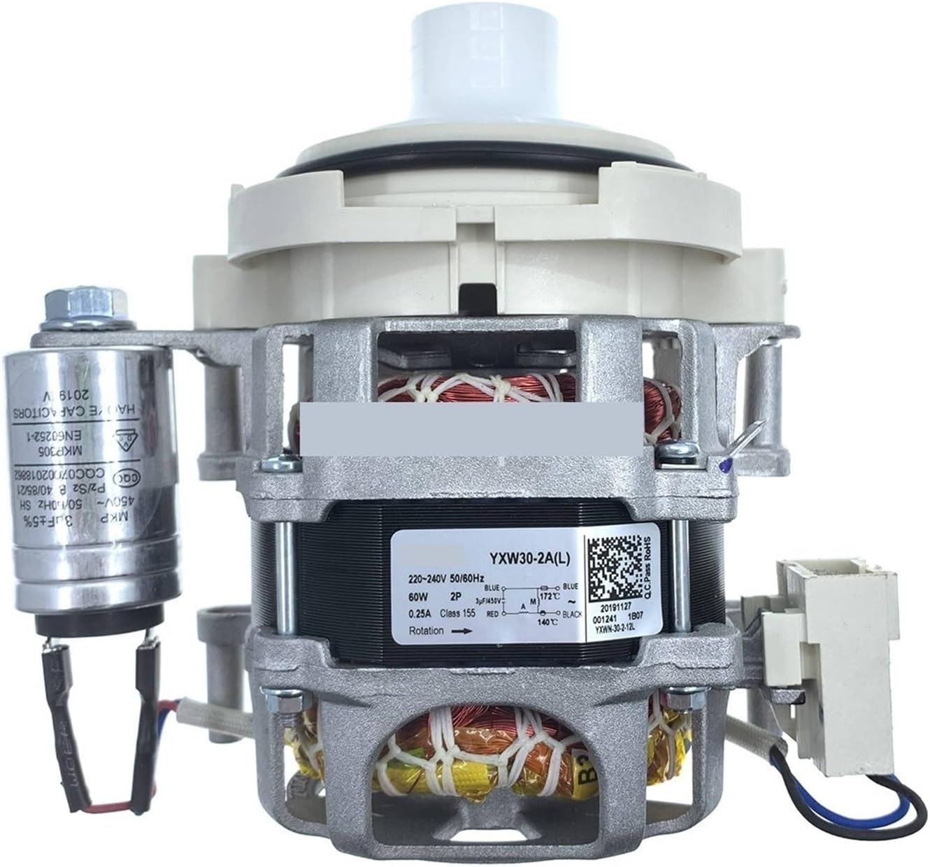 Amazon.com: YXW30-2A(L) 220V 60W Dishwasher Circulating Pump Motor ...