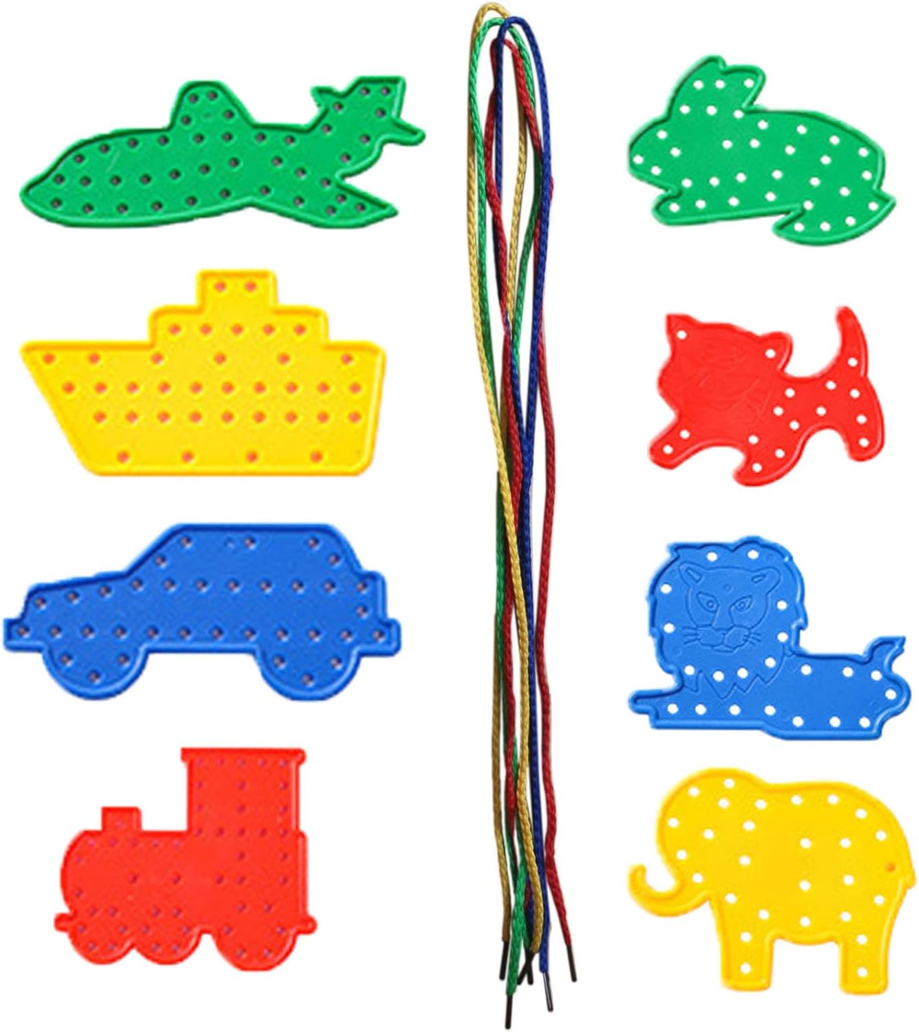 ZQSFPK Threading Toys, 8 different Toddler Activities, Lacing Cards ...